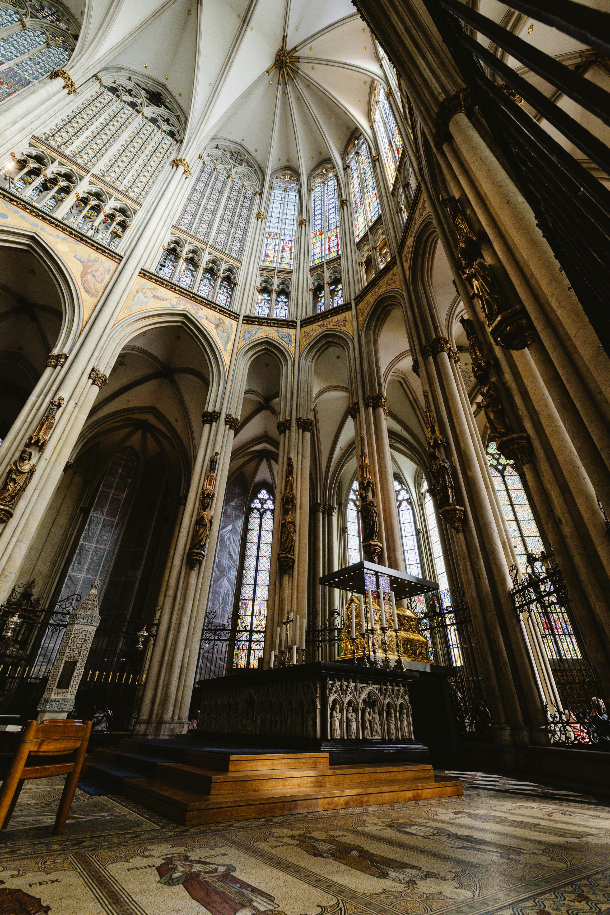 Cologne Cathedral Interior with Gothic Architecture · Free Stock Photo