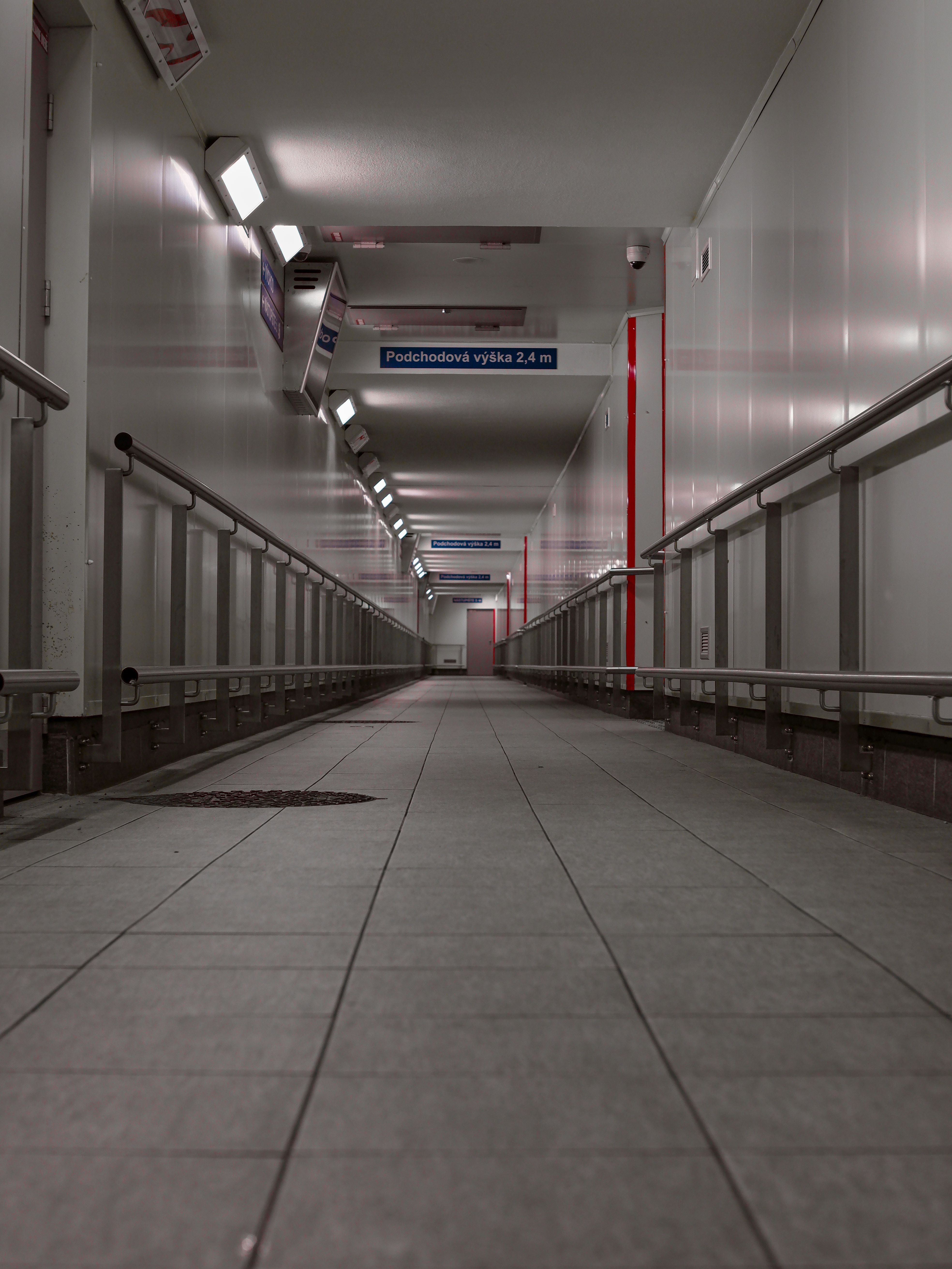 Long Underground Passageway with Lighting · Free Stock Photo