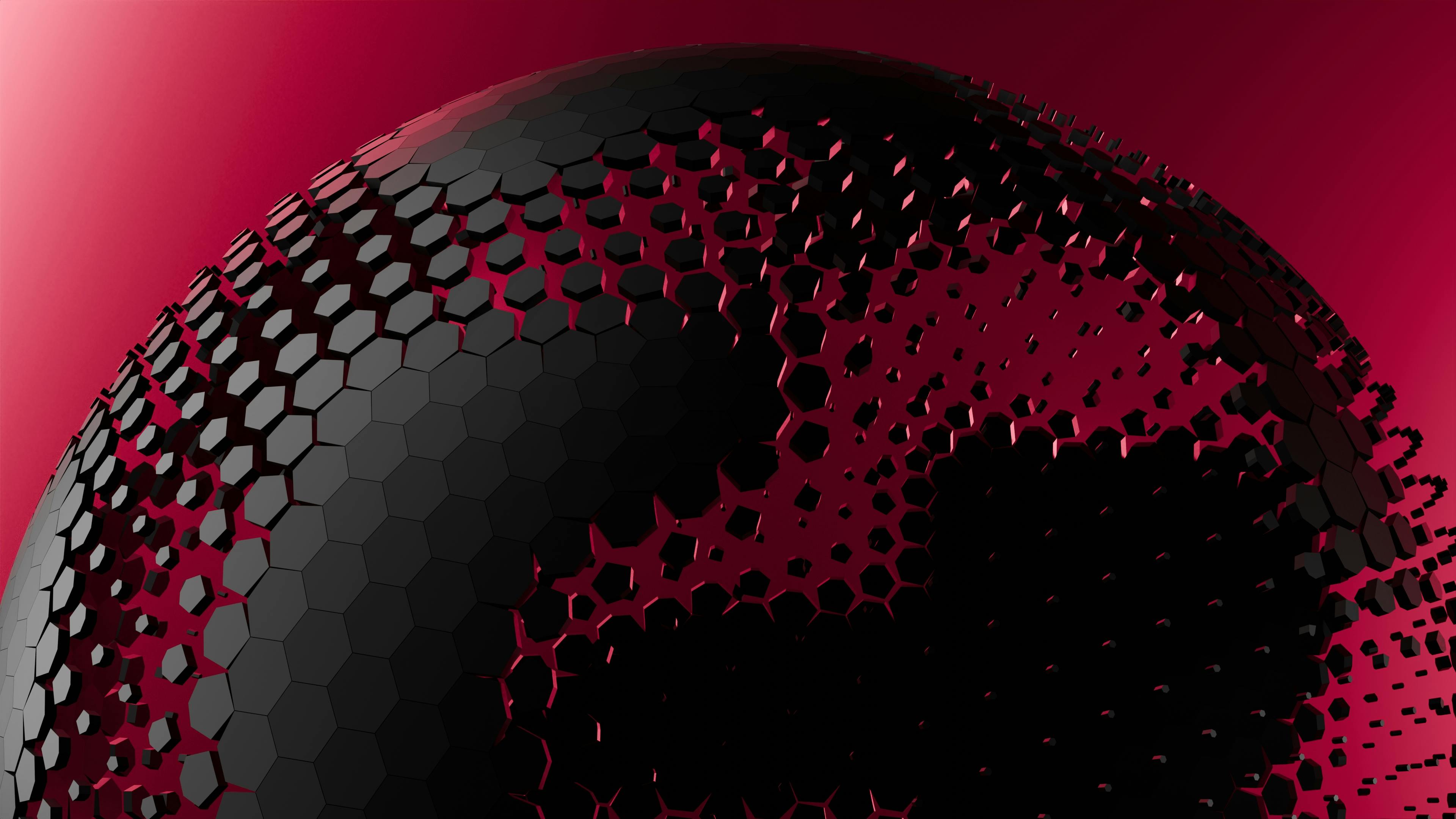 Abstract Hexagonal Pattern Sphere · Free Stock Photo