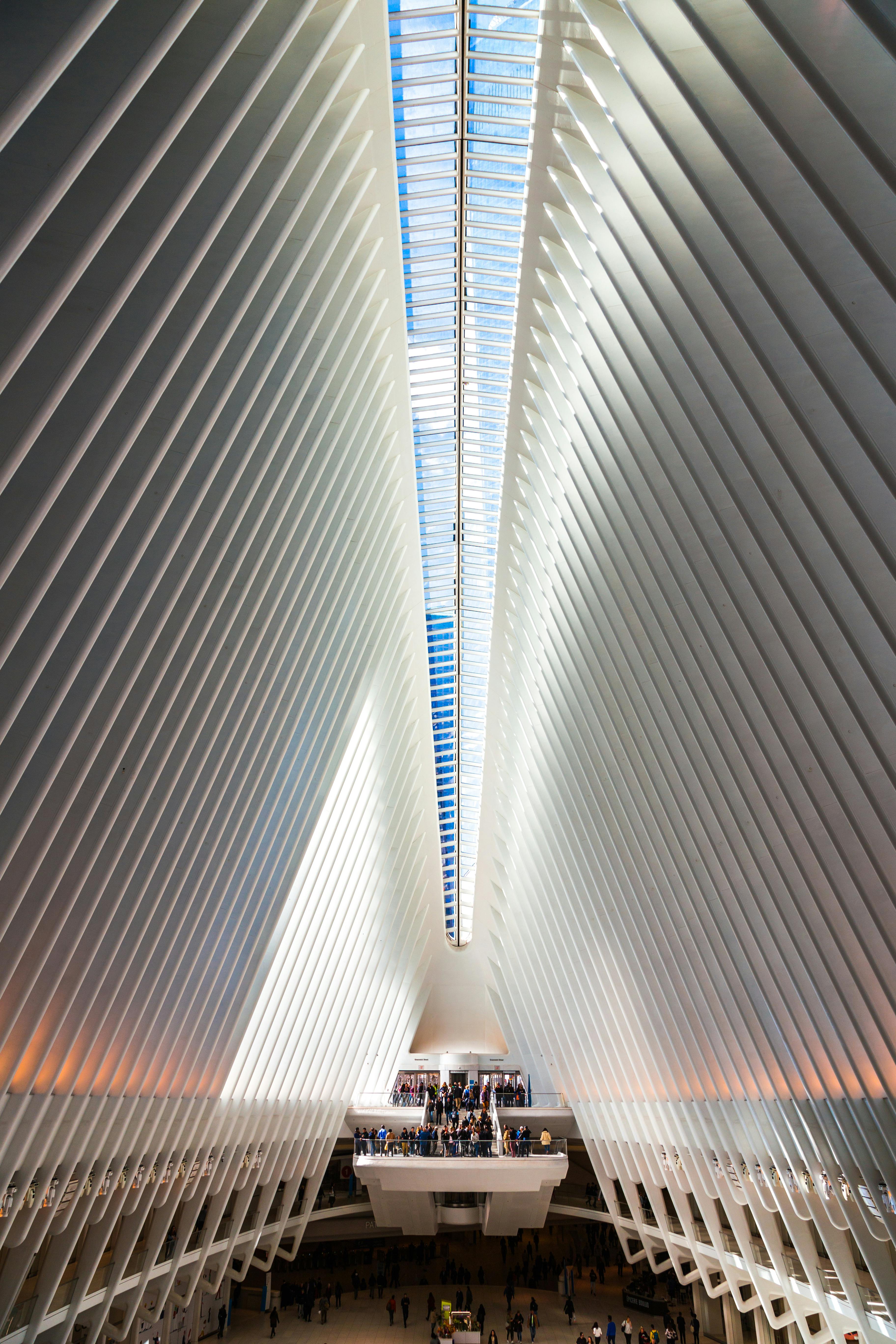 Modern Interior of Santiago Calatrava's Oculus · Free Stock Photo