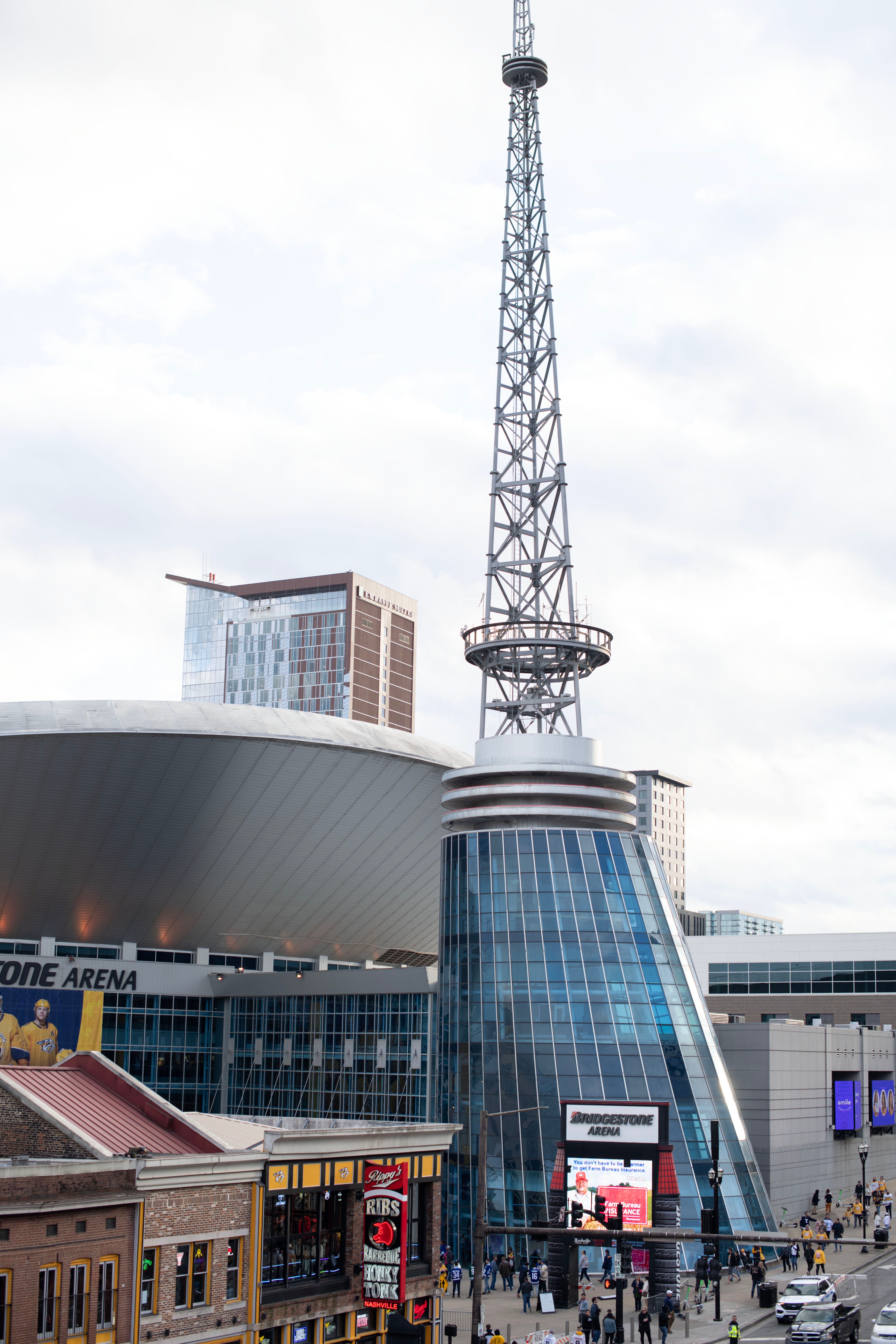 Nashville's Iconic Bridgestone Arena Tower View · Free Stock Photo