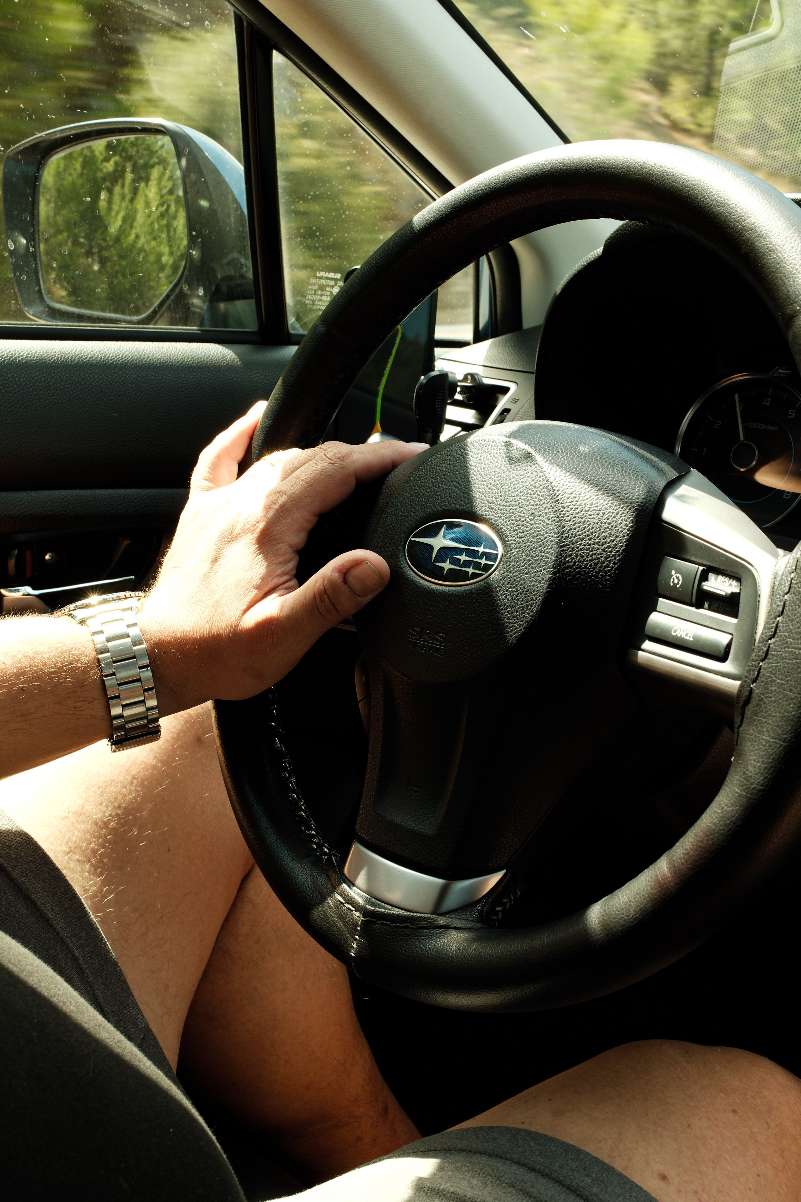 Woman Driving Car On Freeway · Free Stock Photo