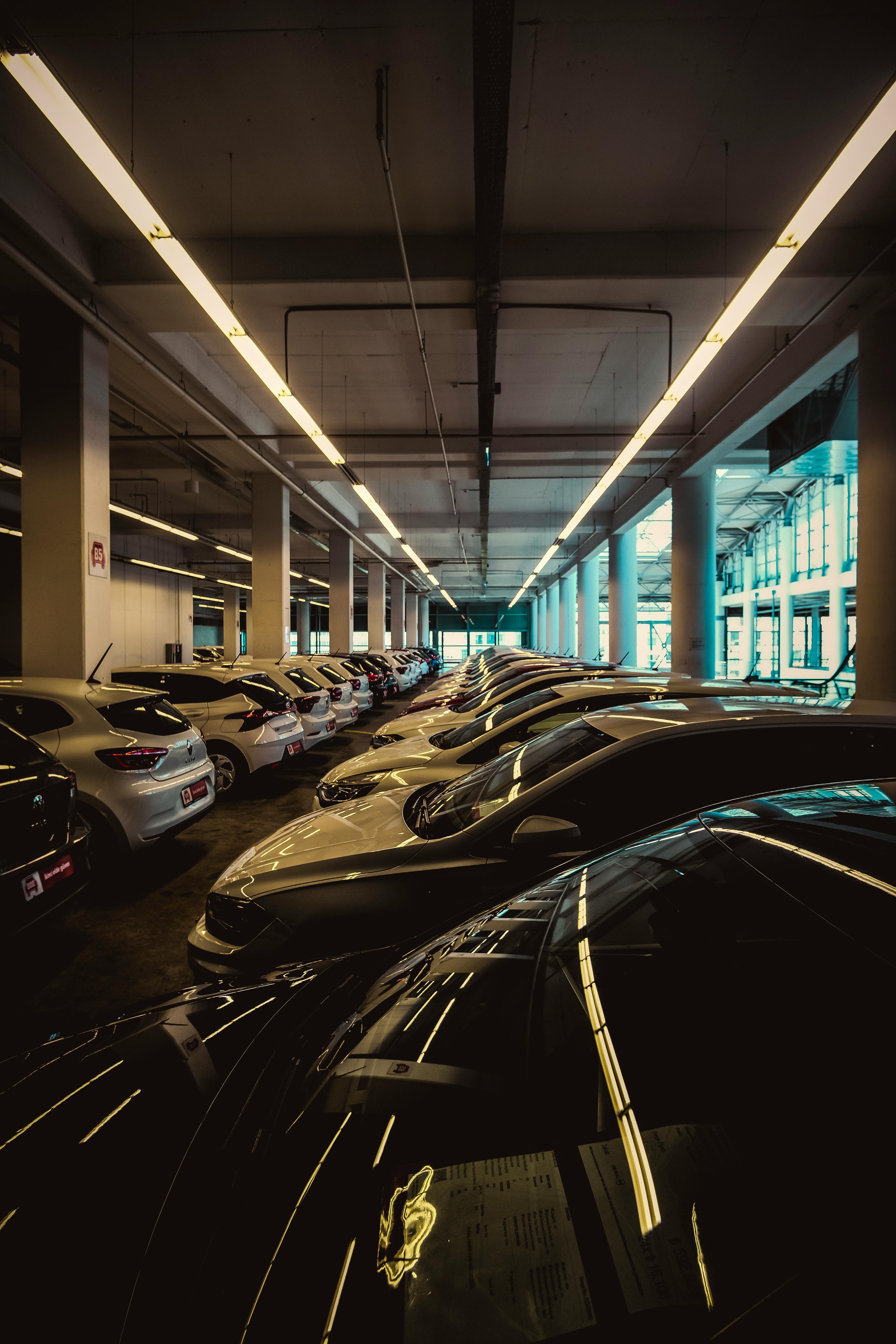Indoor Parking Space with Rows of Cars in İstanbul · Free Stock Photo