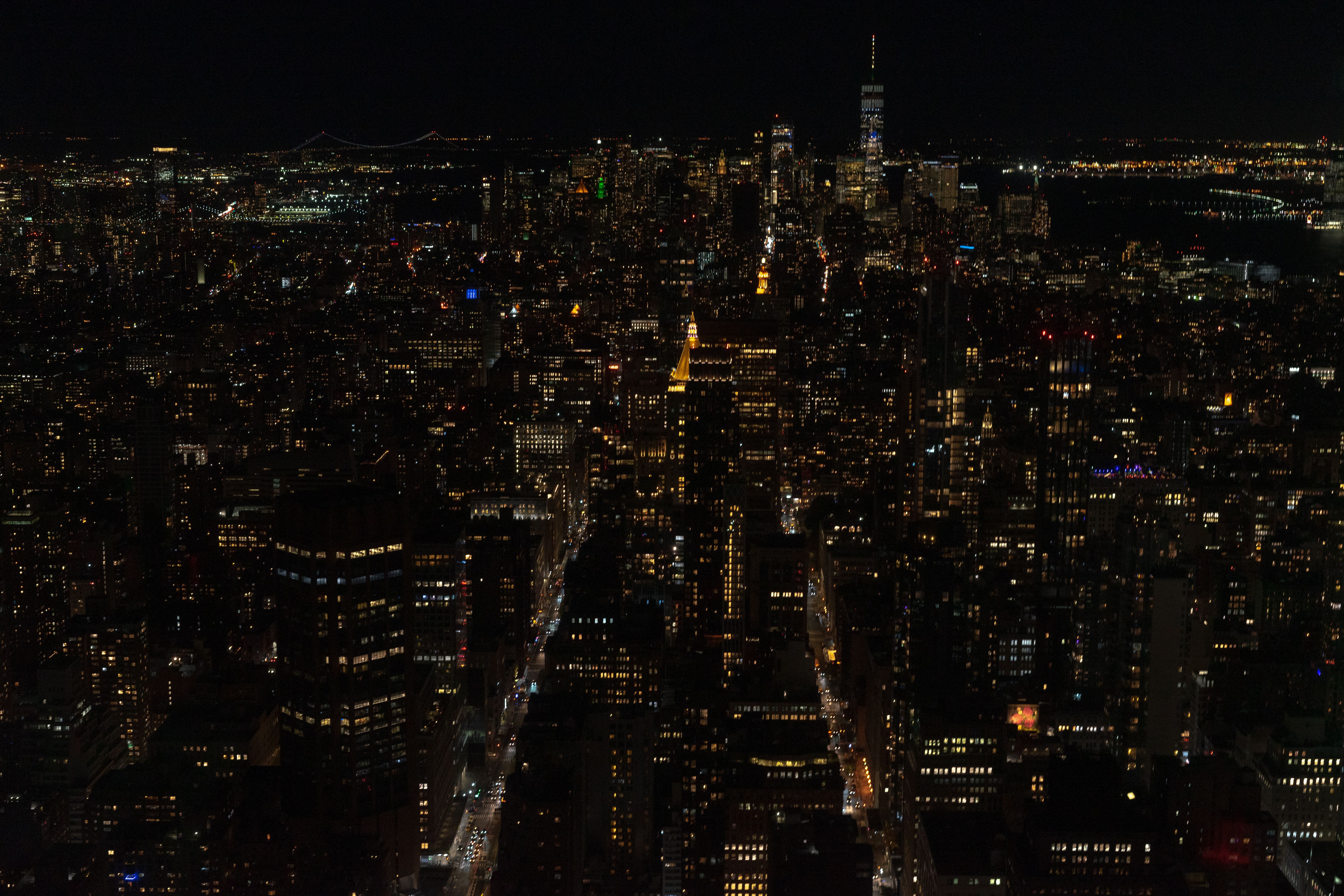 Aerial View Of City Buildings During Night Time · Free Stock Photo