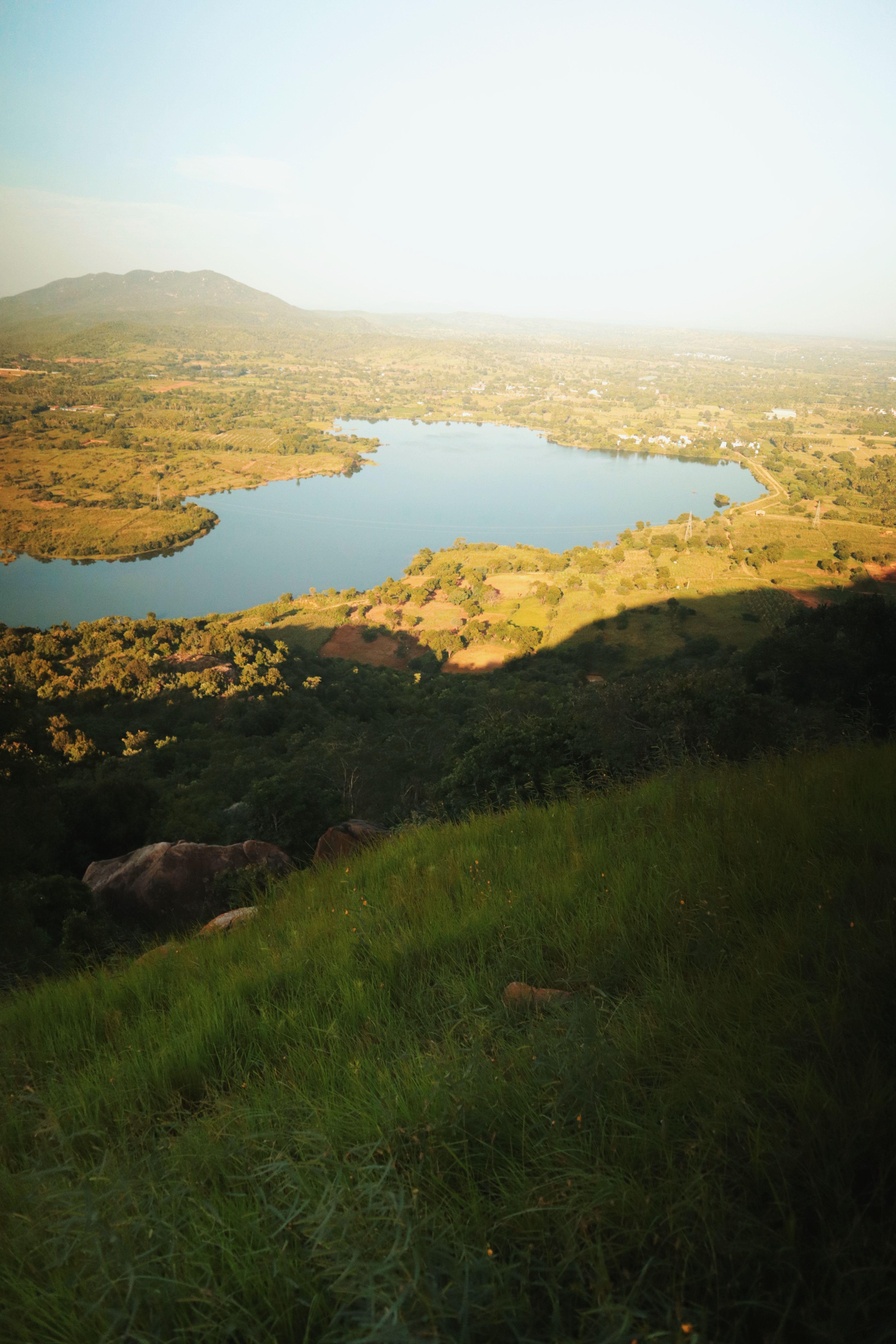 Scenic Aerial View of Mountainous Lake Landscape · Free Stock Photo