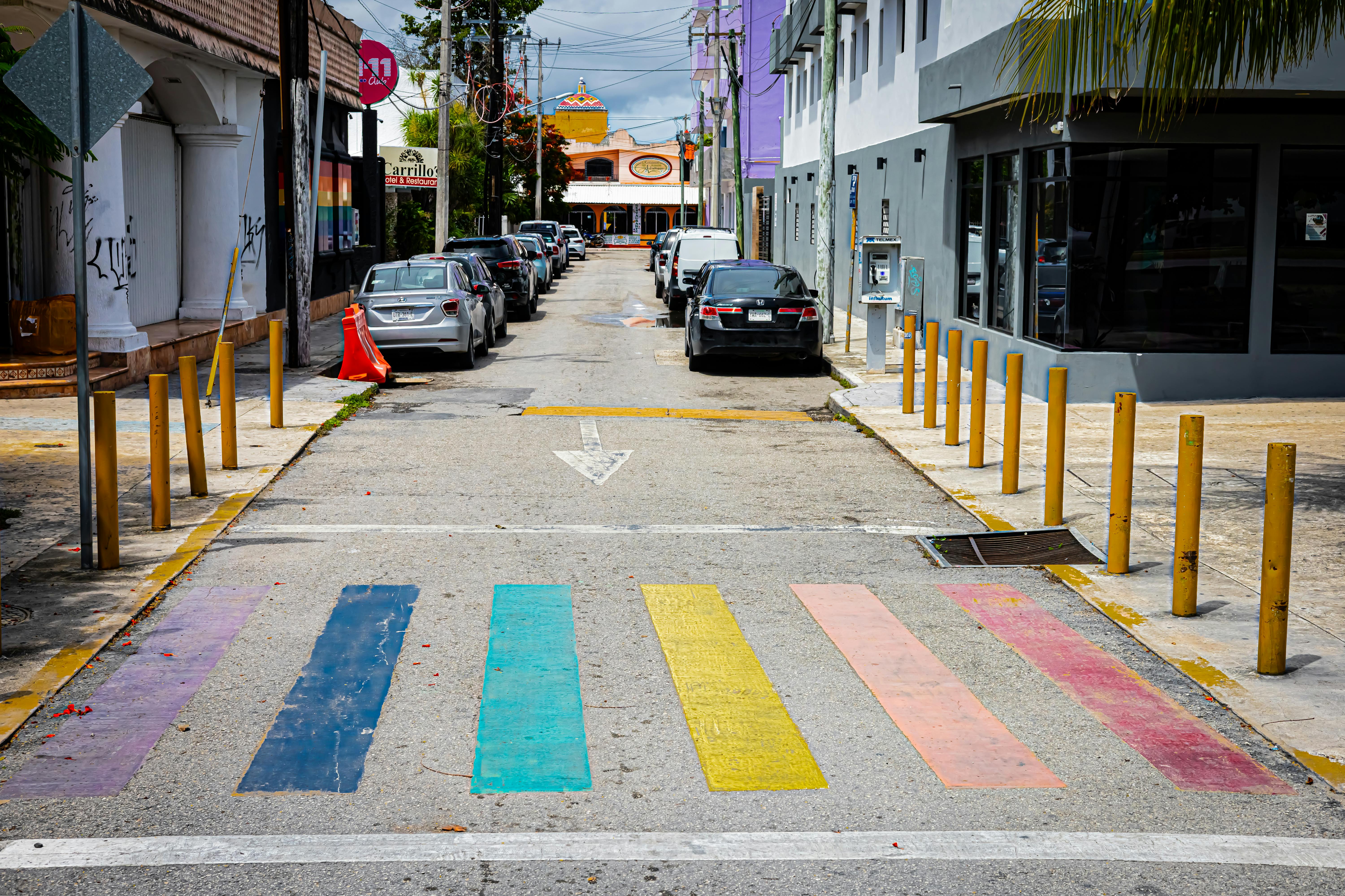 Rainbow Pedestrian Crossing Photos, Download The BEST Free Rainbow ...