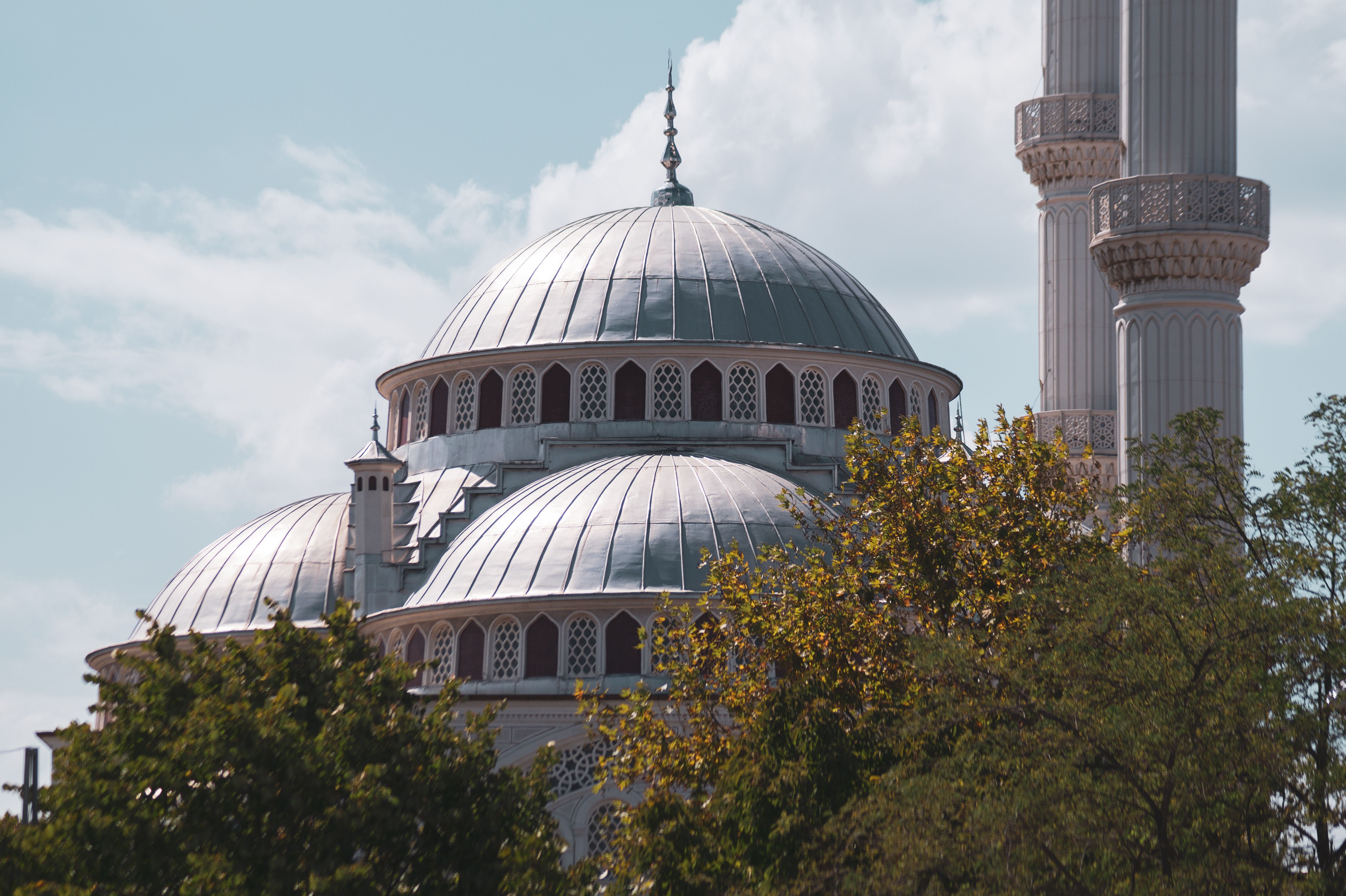Silver Mosque Top Dome Ornament · Free Stock Photo