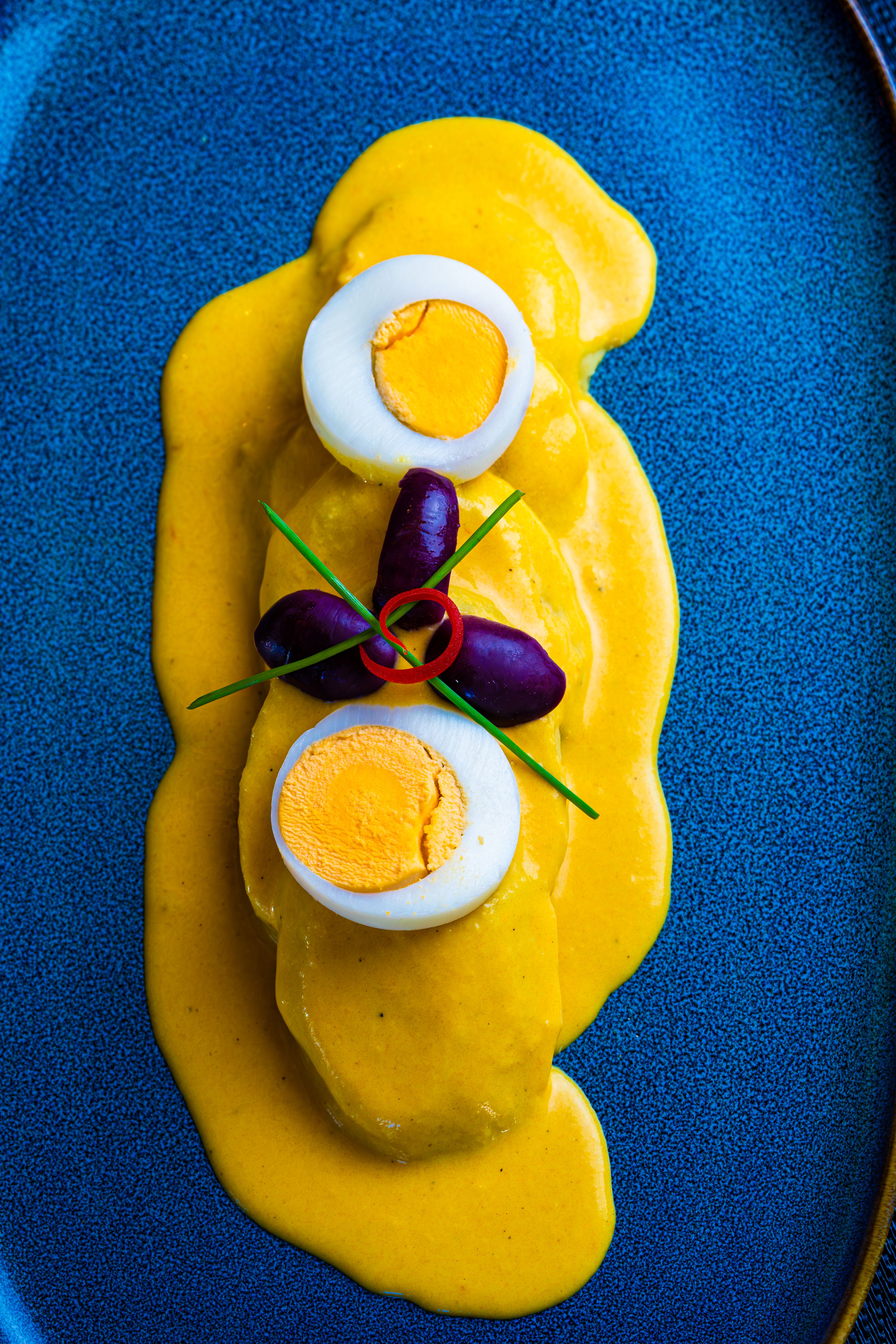 Peruvian Huancaína over Potatoes with Egg · Free Stock Photo