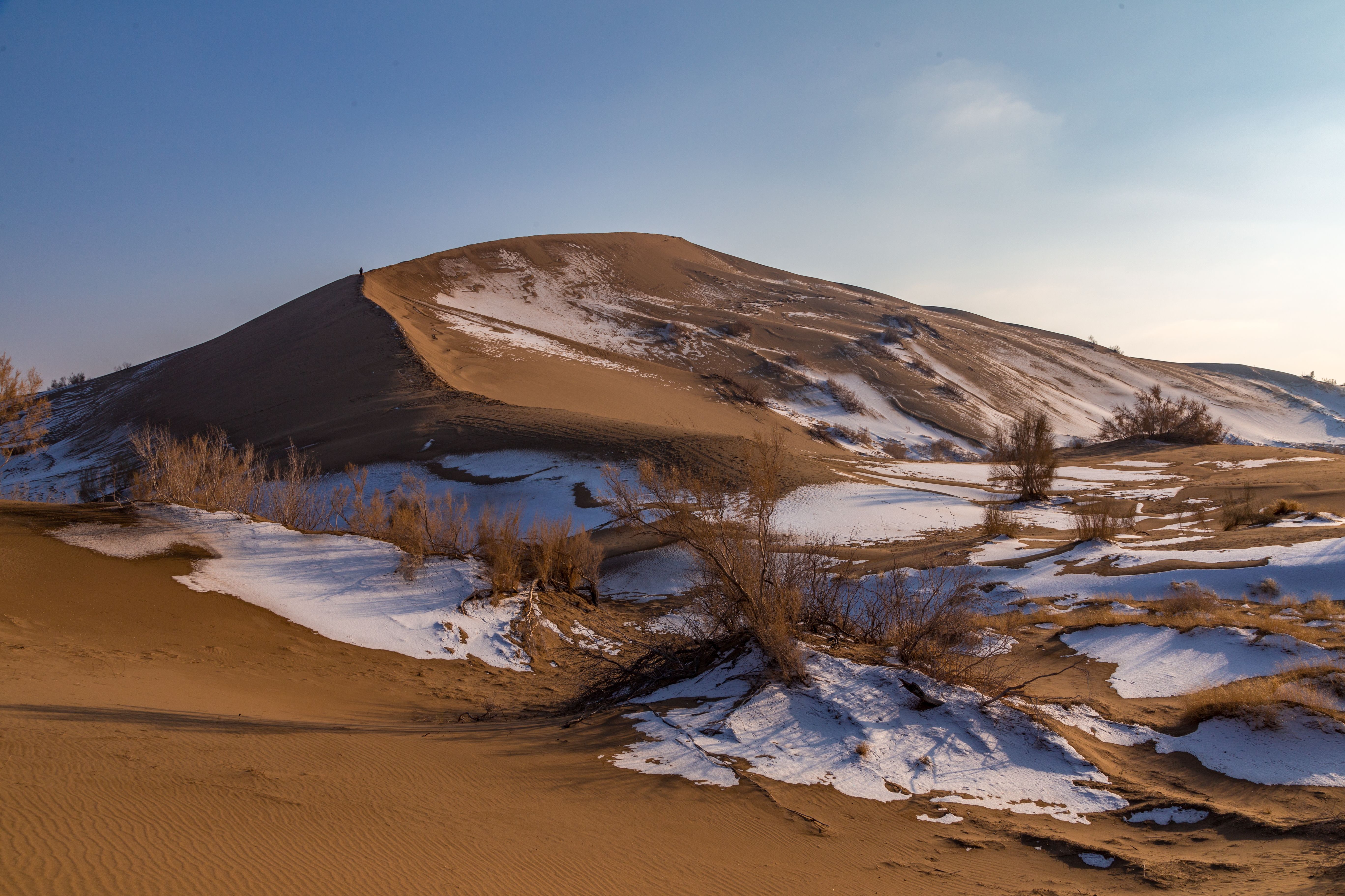 Snow-Covered Sand Dunes in Almaty Region · Free Stock Photo