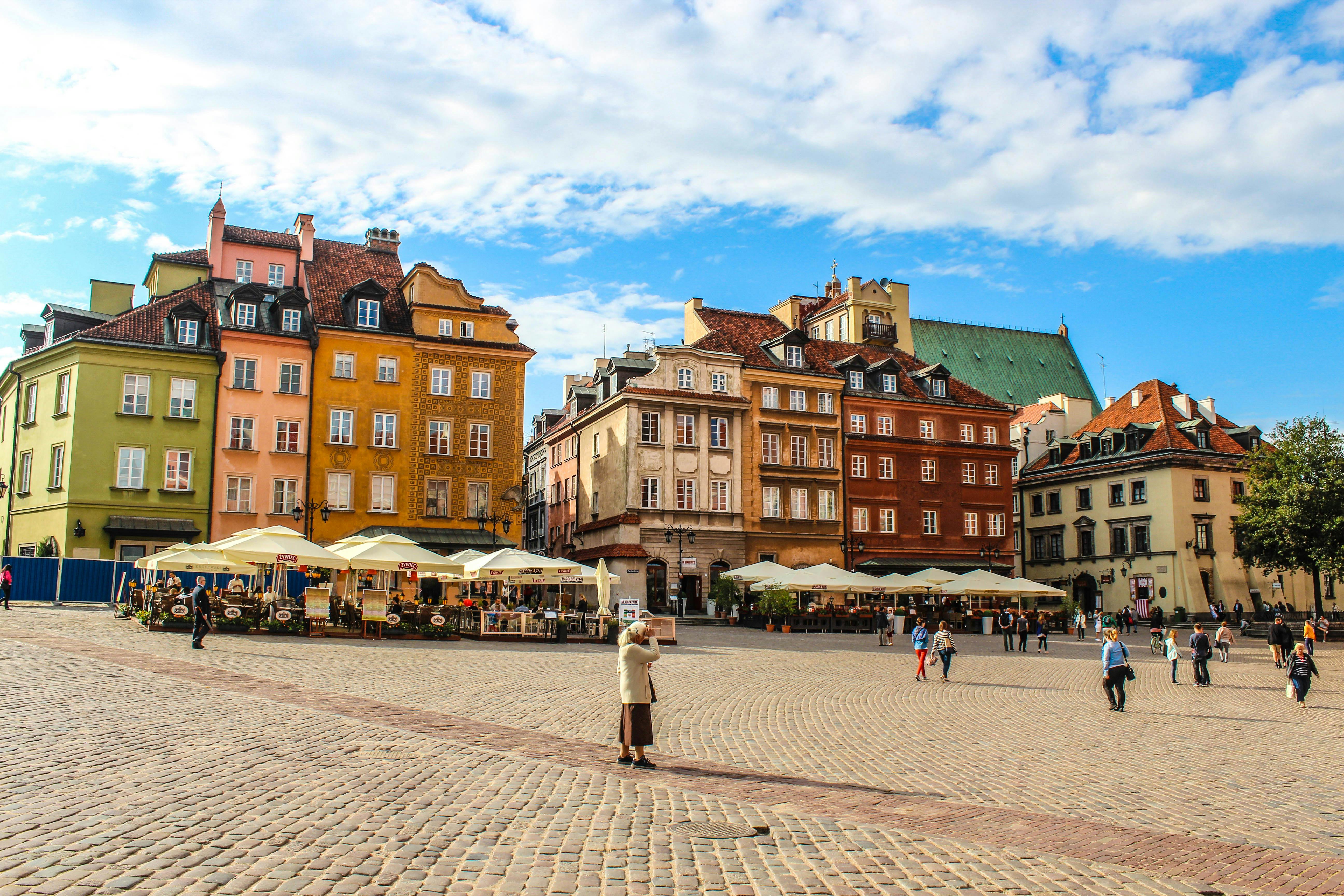 Old Town Square in Warsaw with Colorful Buildings · Free Stock Photo