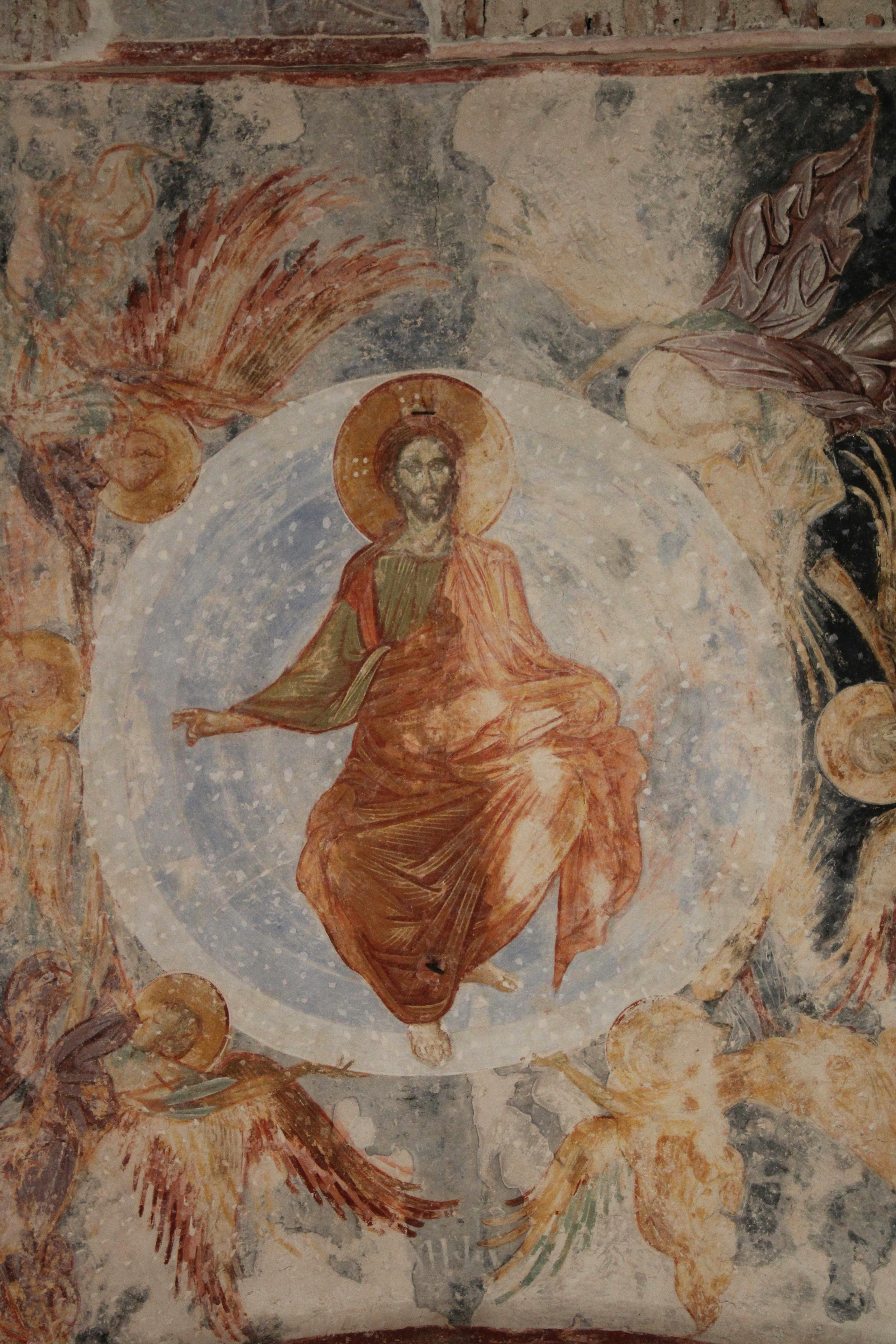 Medieval Religious Fresco Depicting Christ · Free Stock Photo