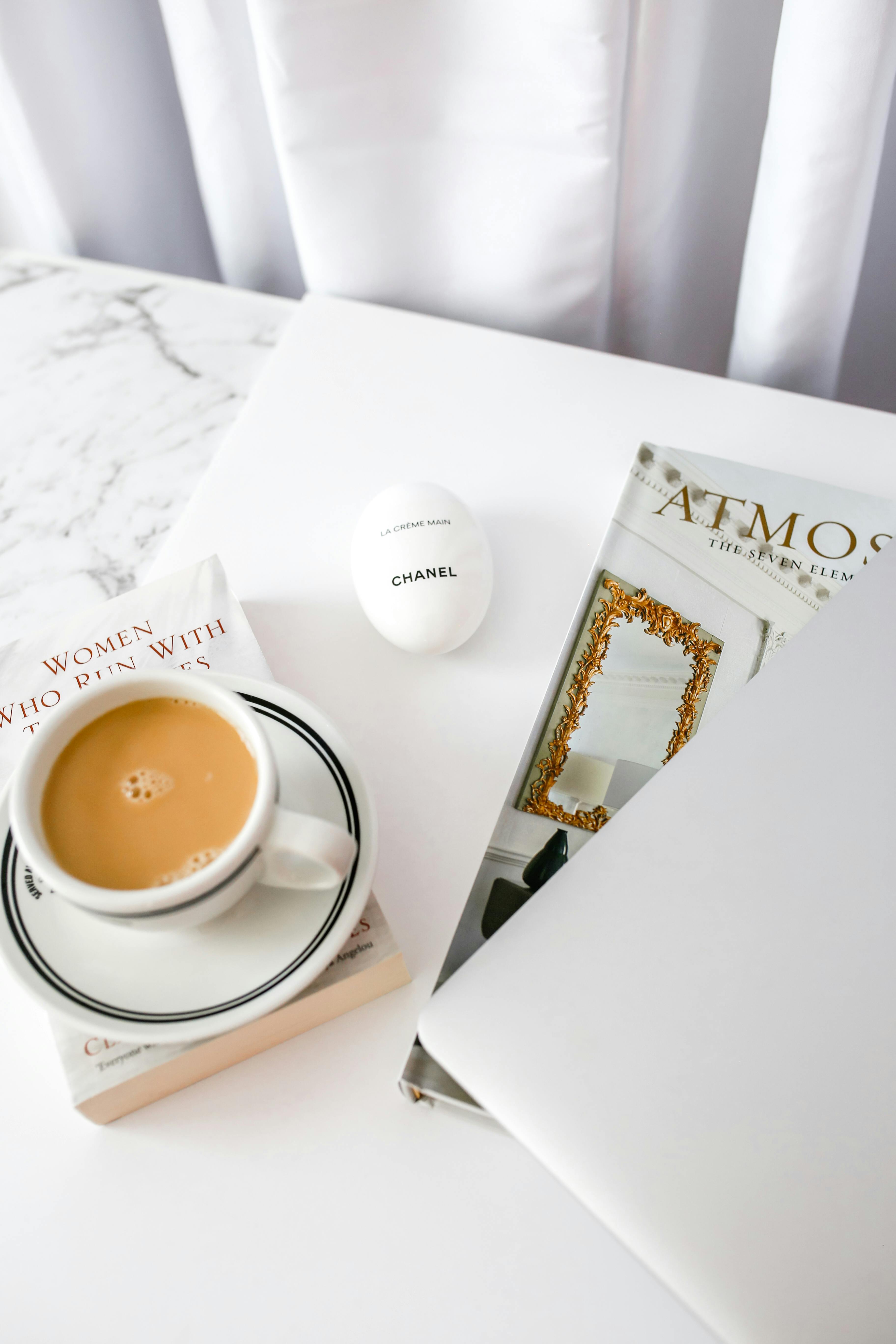 Fashion Magazine with Coffee and Flowers in Flat Lay · Free Stock Photo