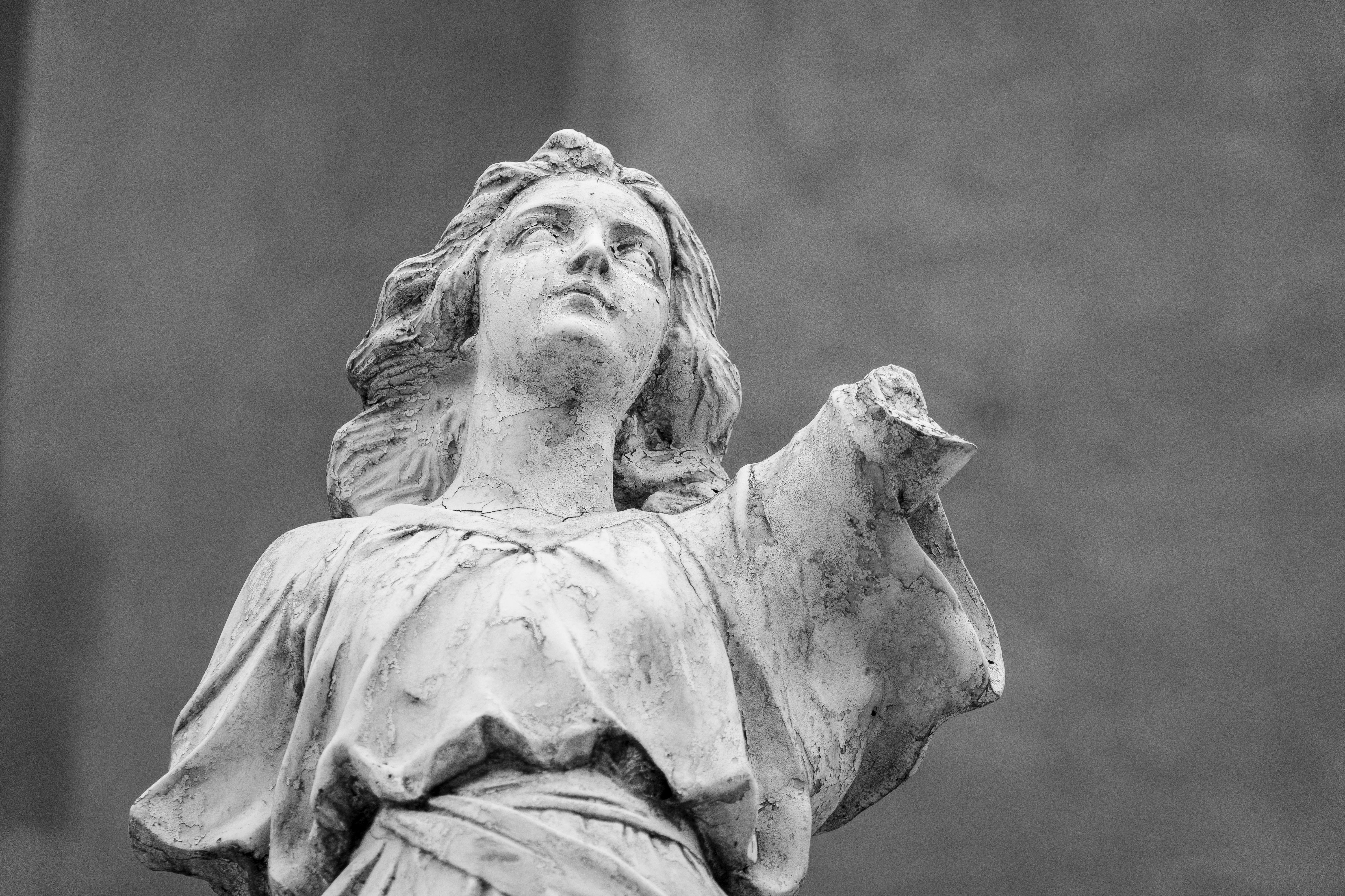 Ancient White Stone Angel Sculpture in Mexico City · Free Stock Photo