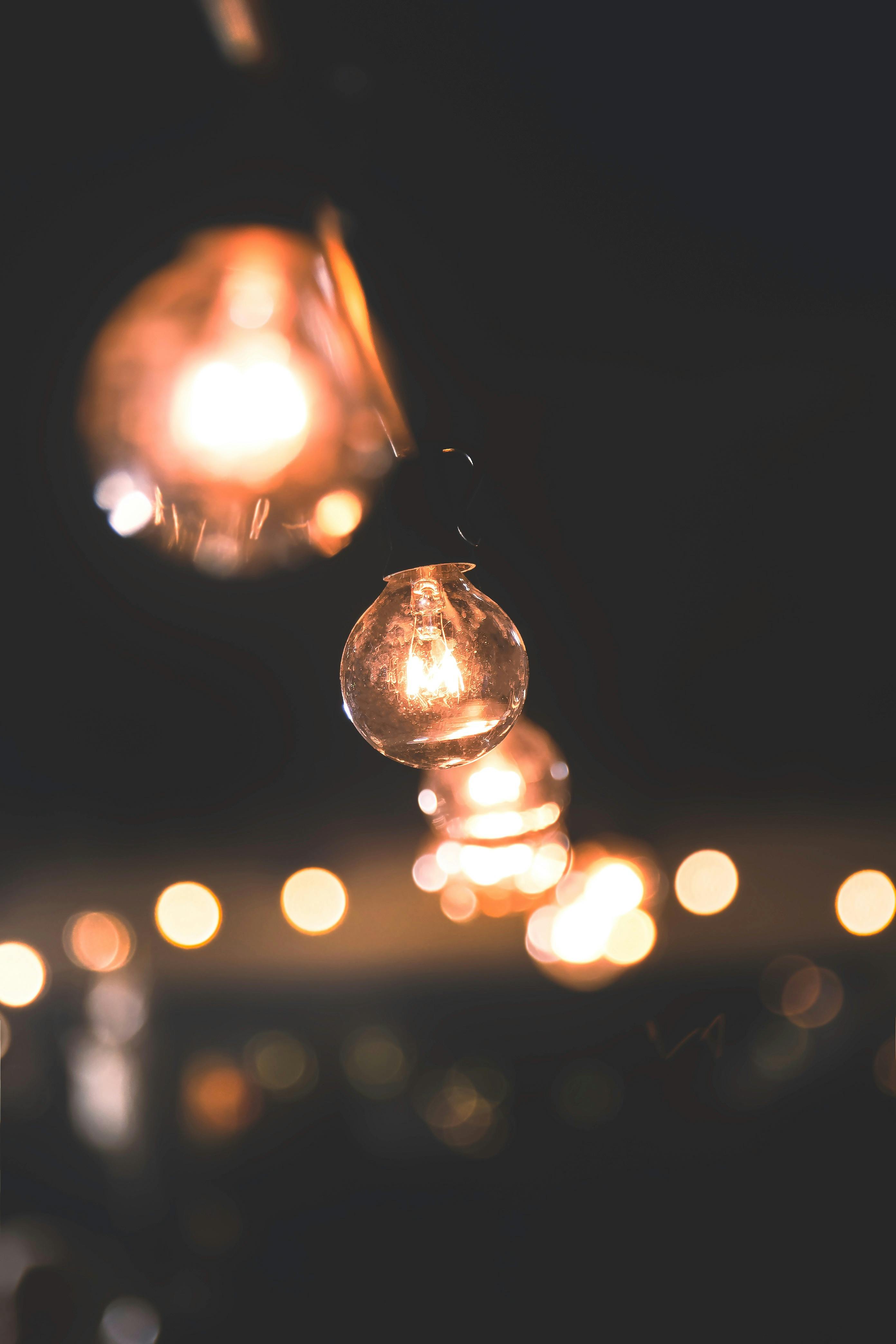 Warm Ambient String Lights in Soft Focus · Free Stock Photo
