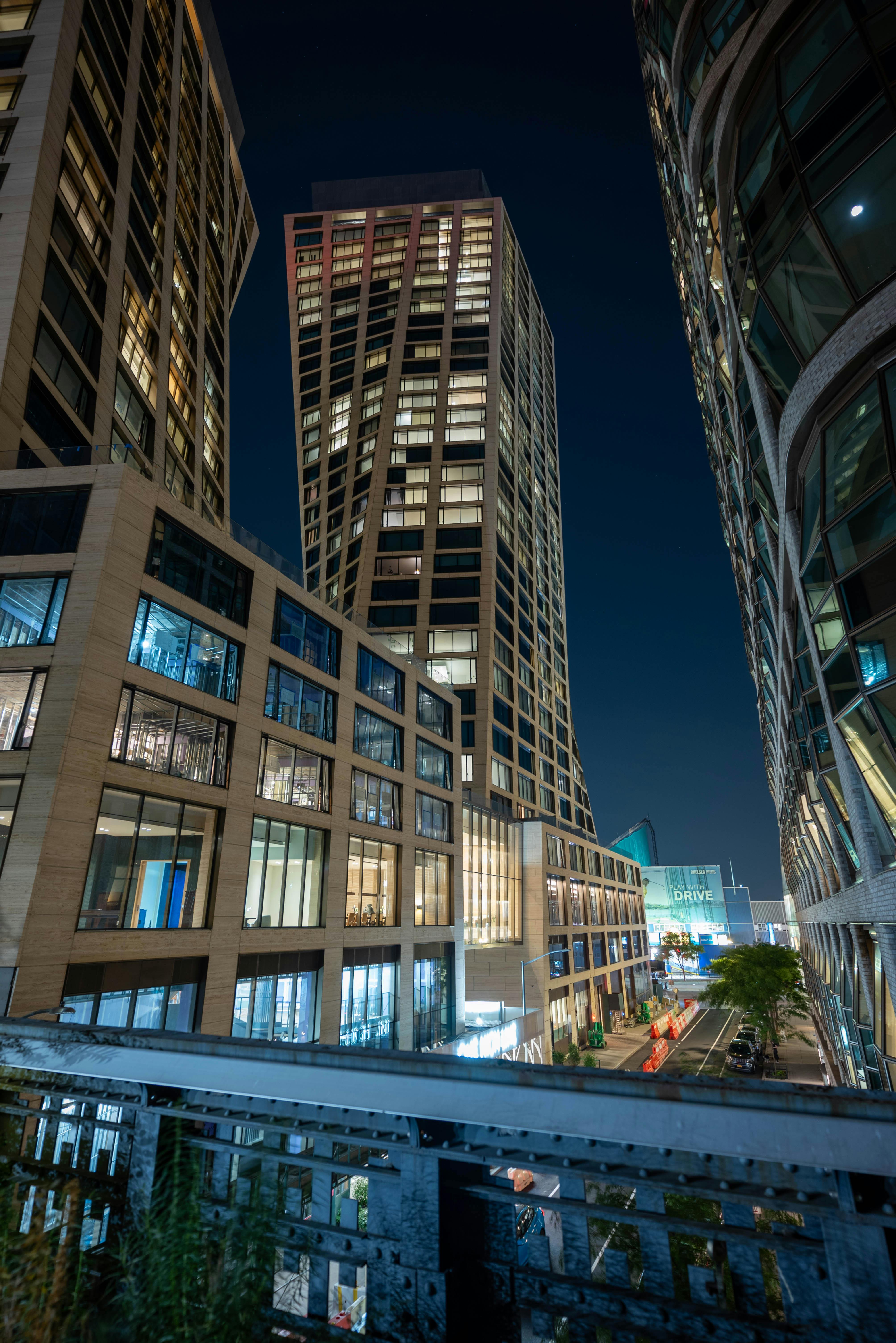 Aerial View of City With High Rise Building at Night Time · Free Stock ...