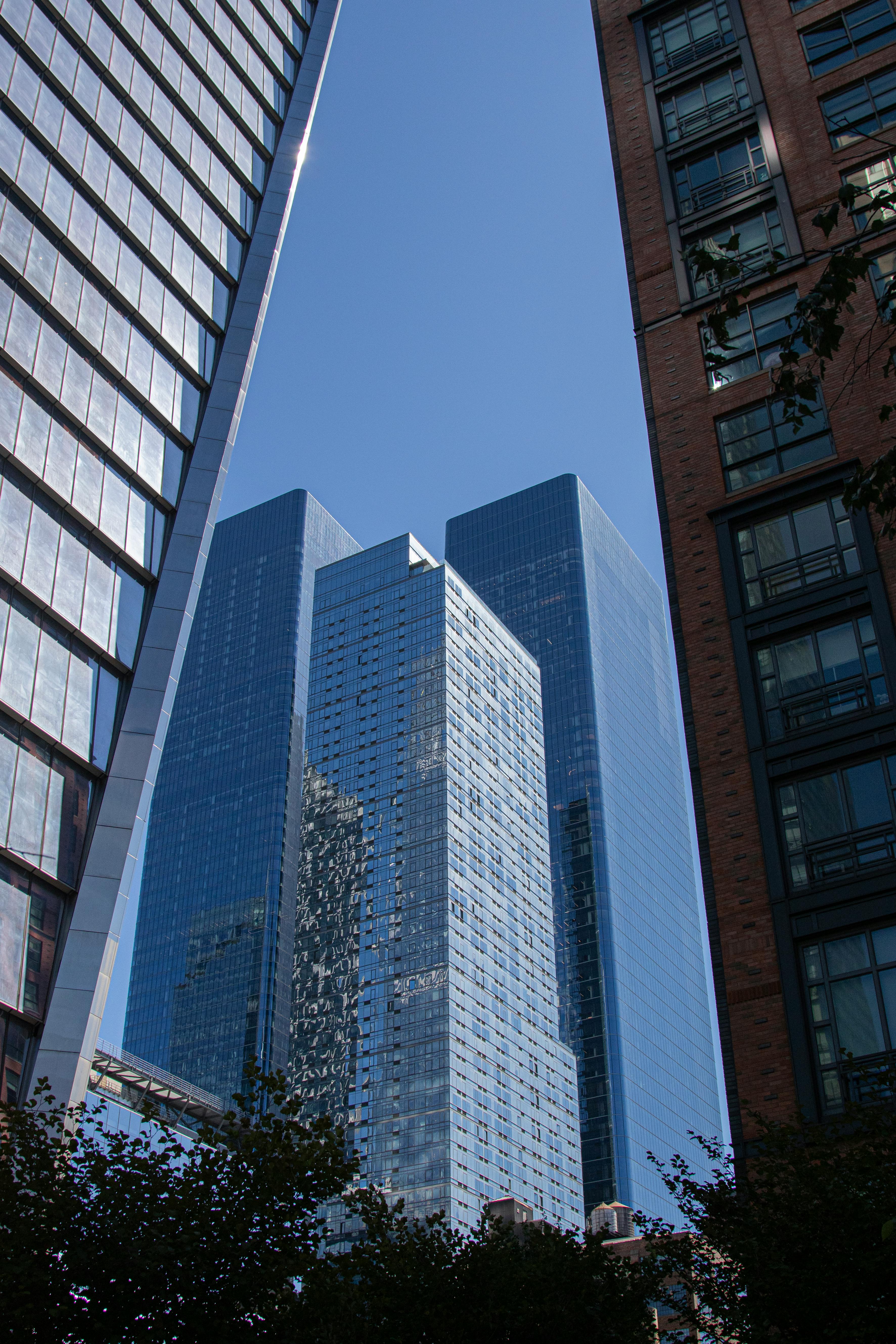A Triangle of Towers: Hudson Yards Geometry · Free Stock Photo
