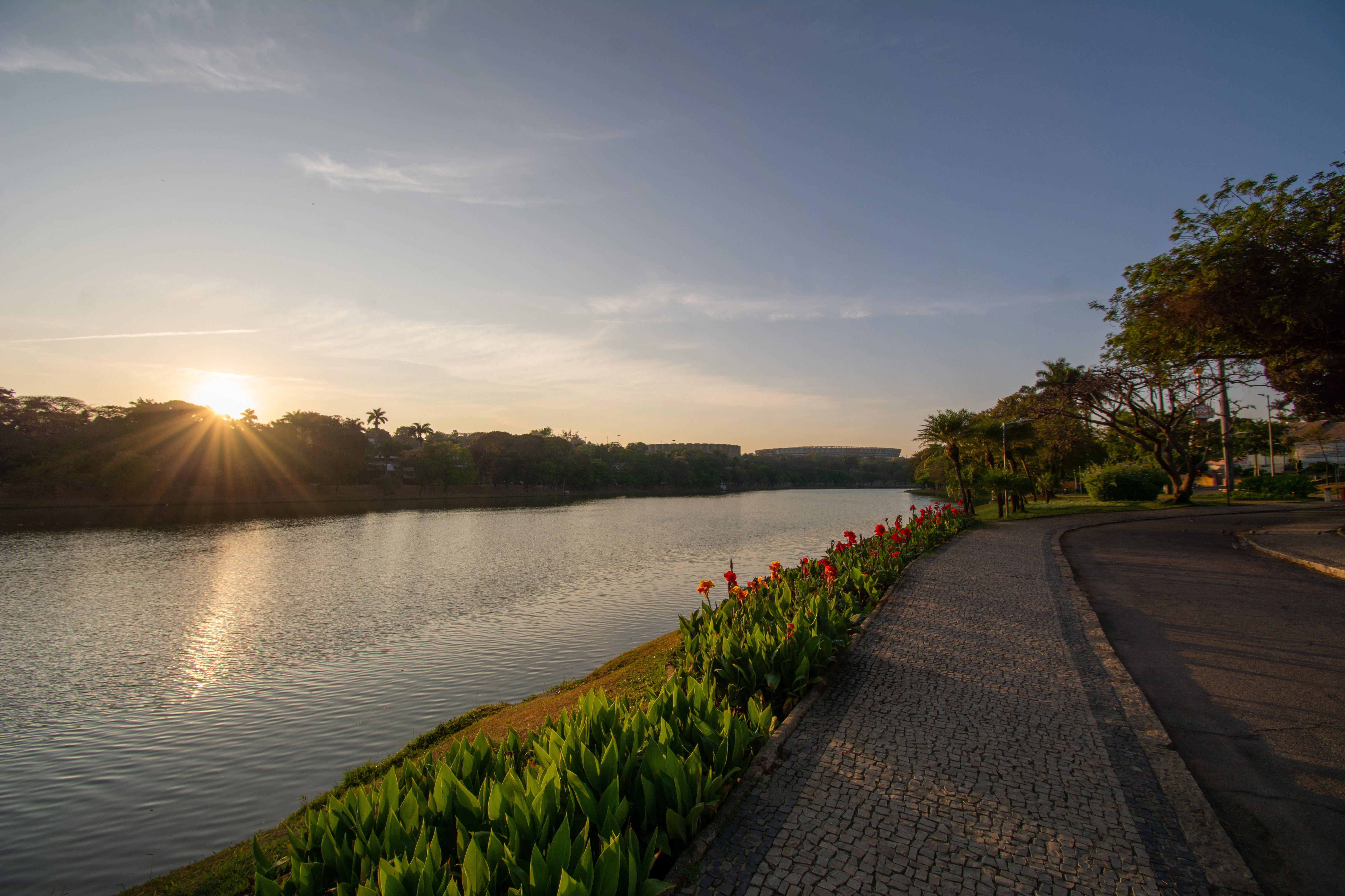 Scenic Riverside Pathway at Sunrise · Free Stock Photo