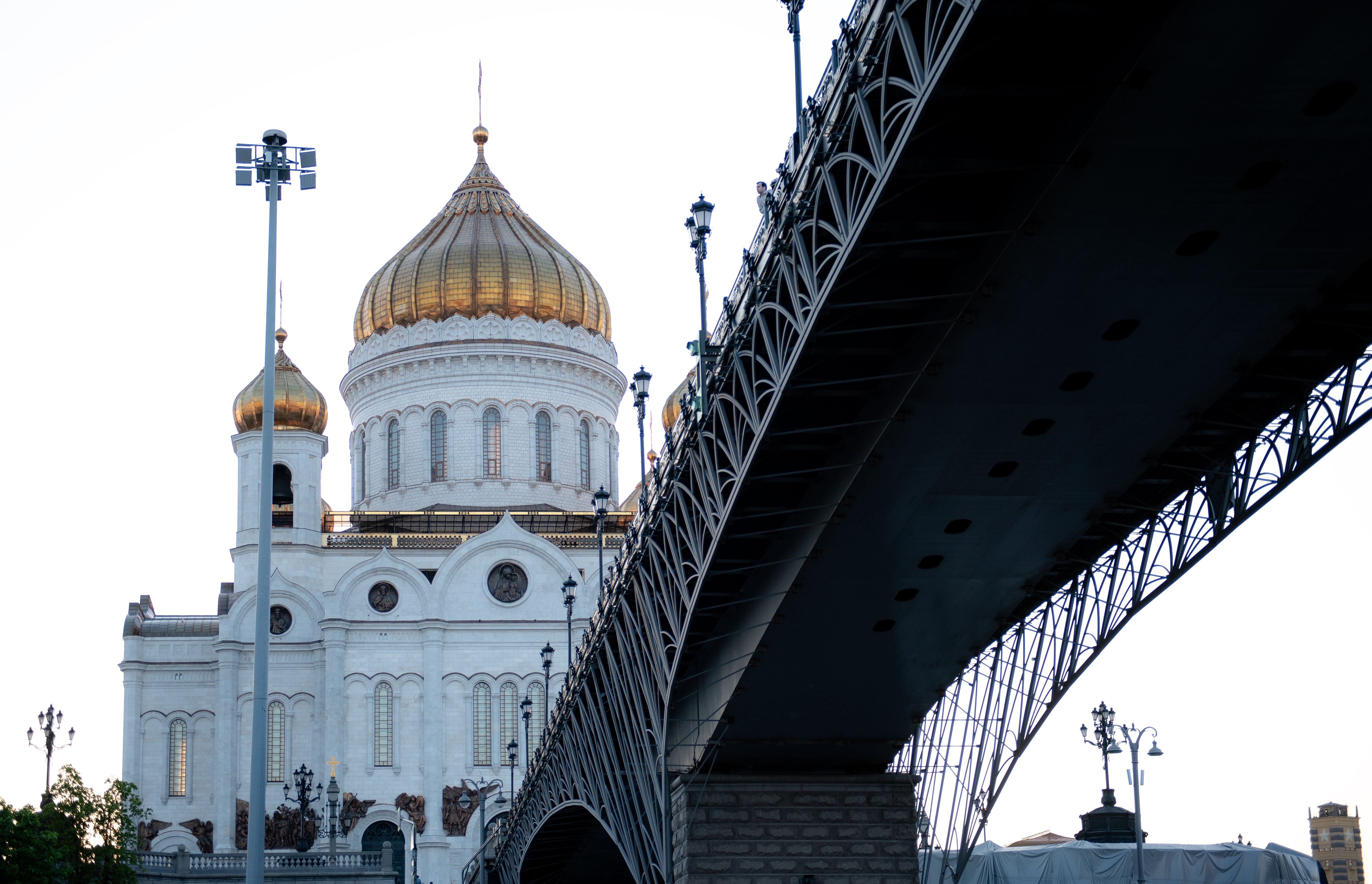 Cathedral of Christ the Saviour under bridge view · Free Stock Photo