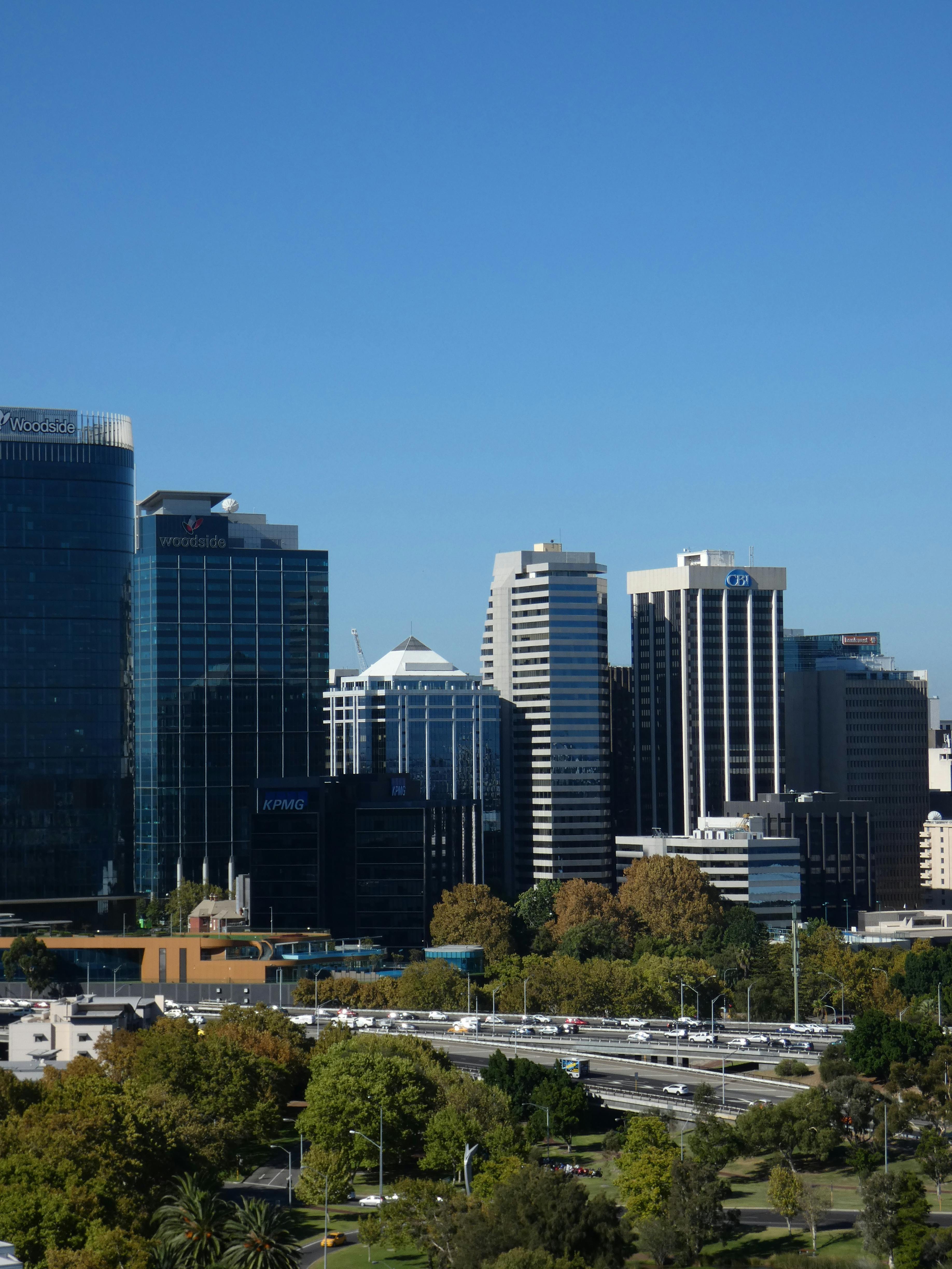 Skyline of Perth with Modern Skyscrapers · Free Stock Photo