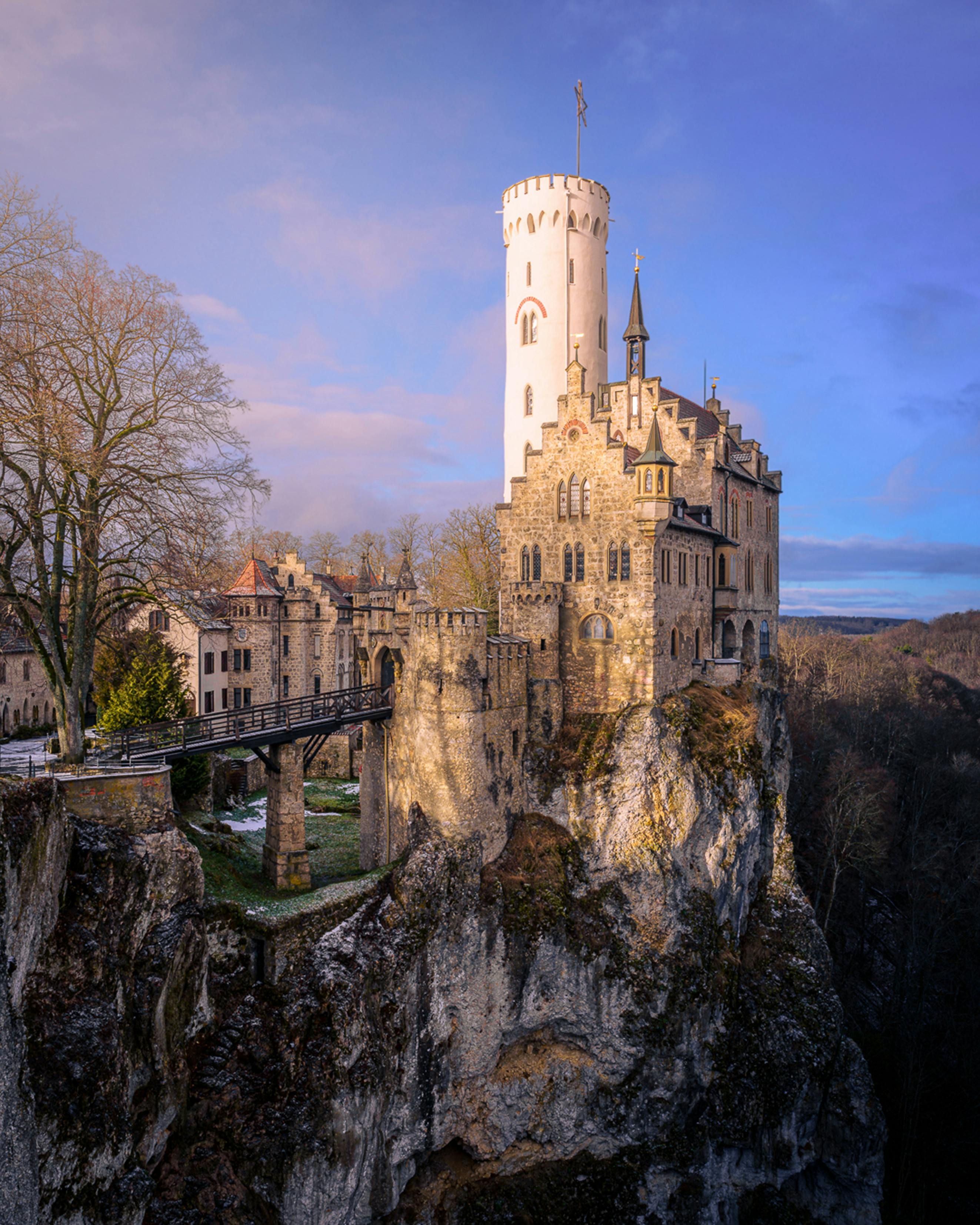 Lichtenstein Castle Overlooking German Landscape · Free Stock Photo