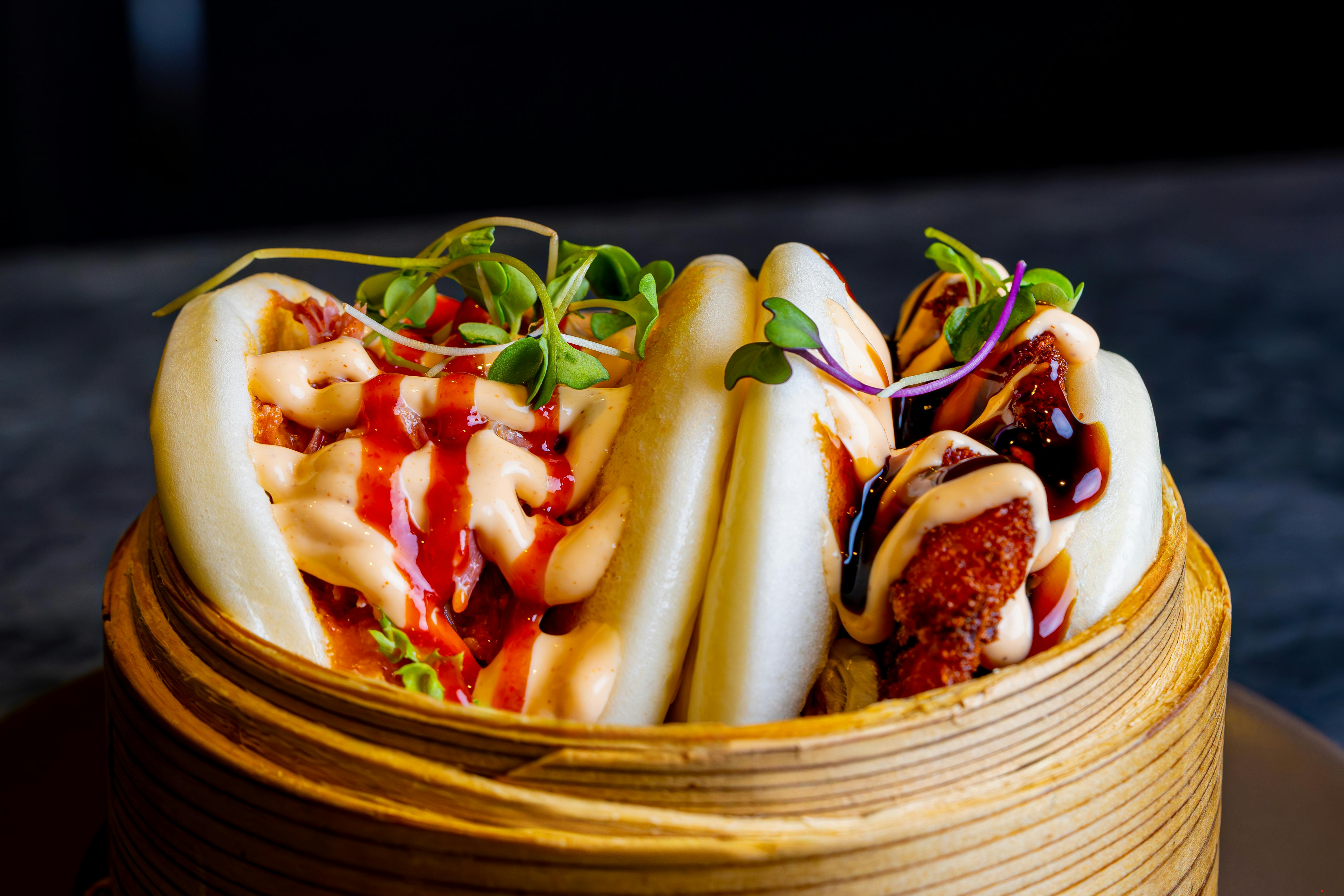 Delicious Bao Buns with Fresh Toppings · Free Stock Photo