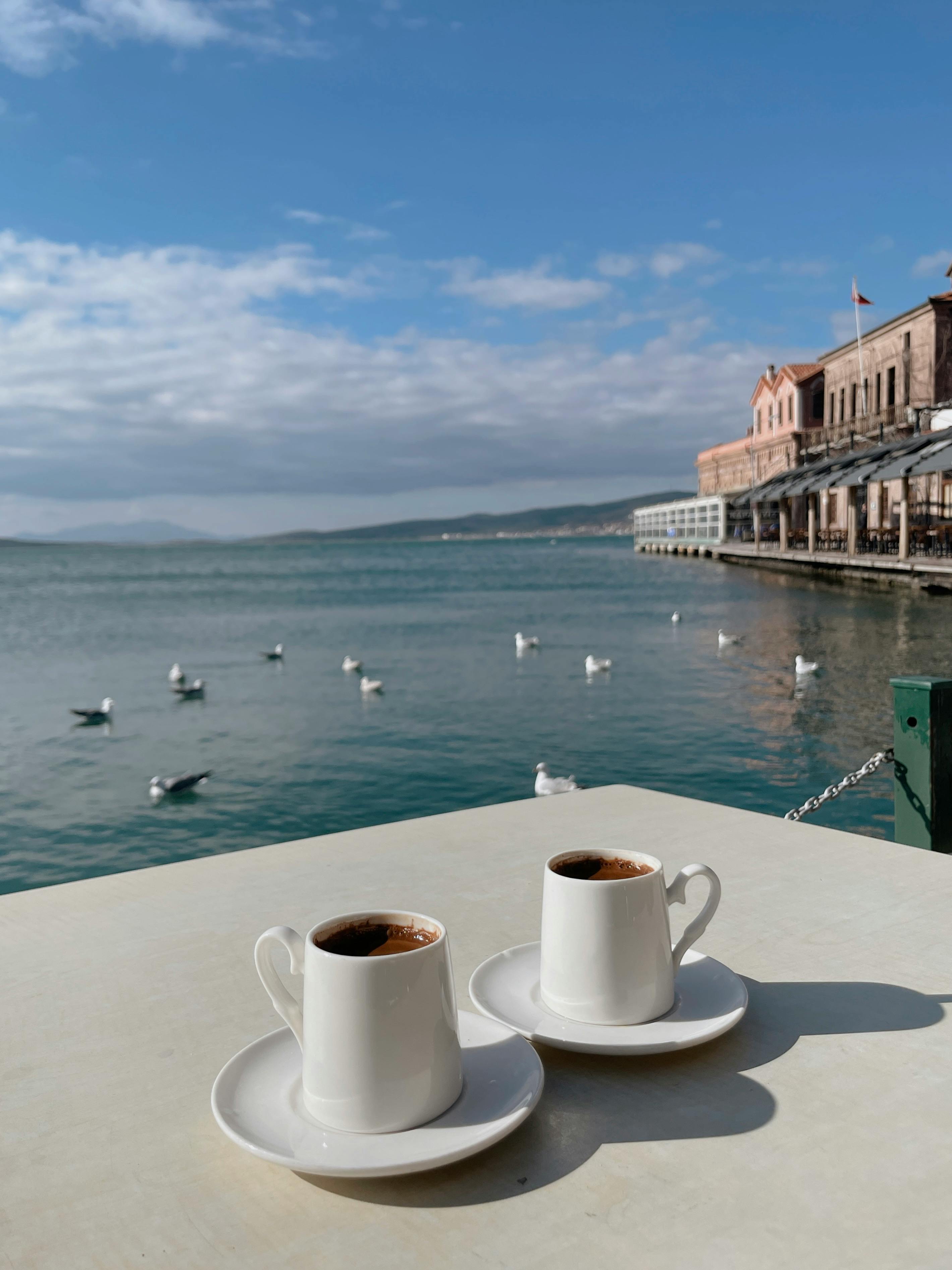 Seaside Coffee with Scenic Ocean View · Free Stock Photo