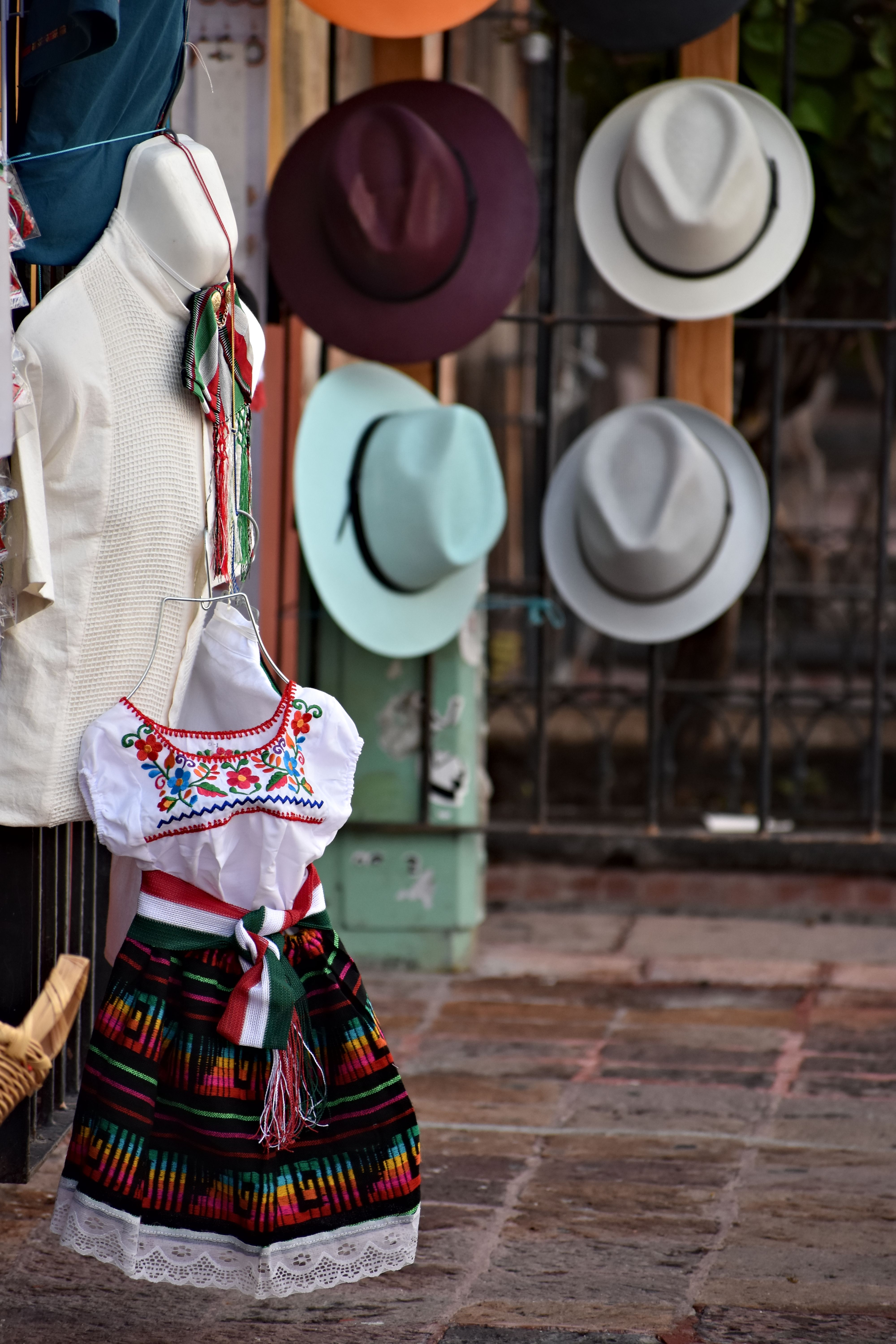 Traditional Mexican Dress Display in Santiago de Querétaro · Free Stock ...