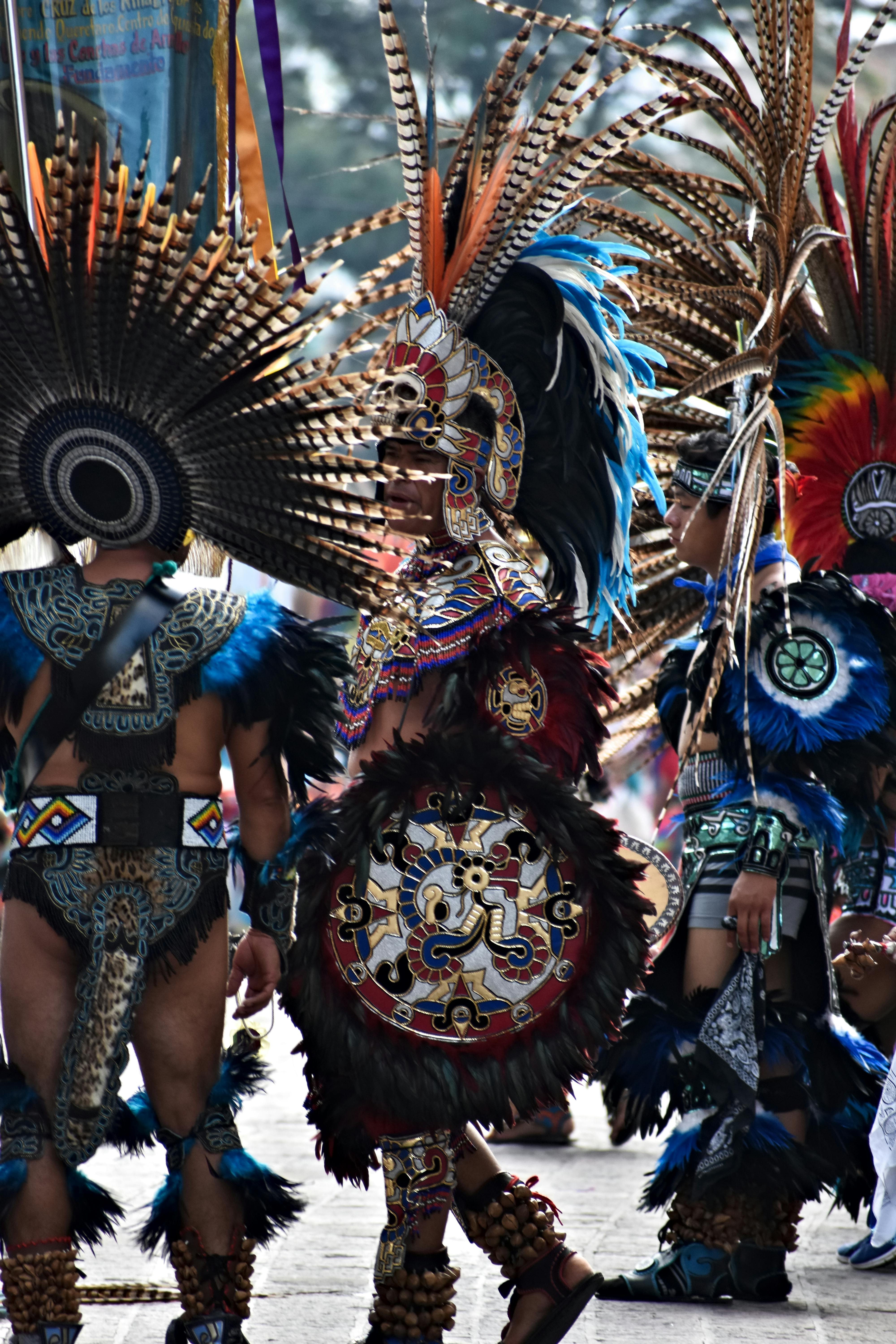 Traditional Aztec Dancers in Santiago de Querétaro · Free Stock Photo