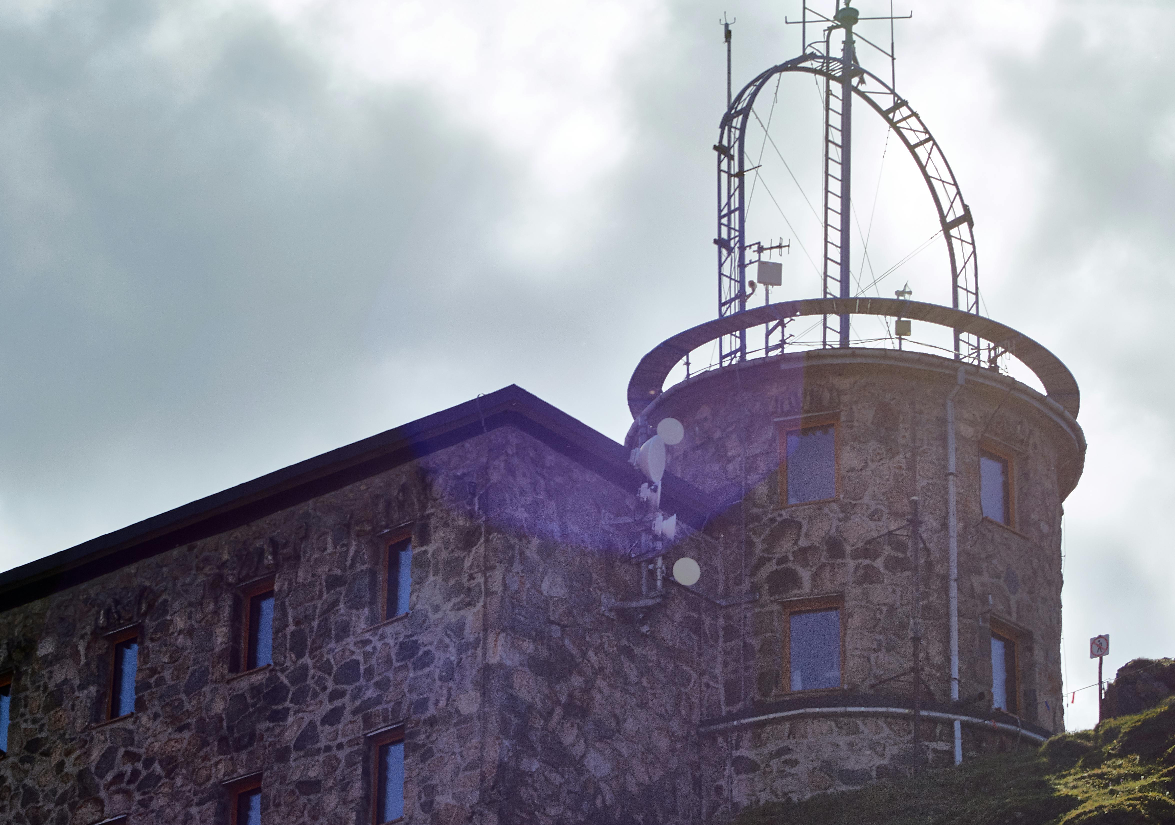 Free stock photo of building, grass, lens flare