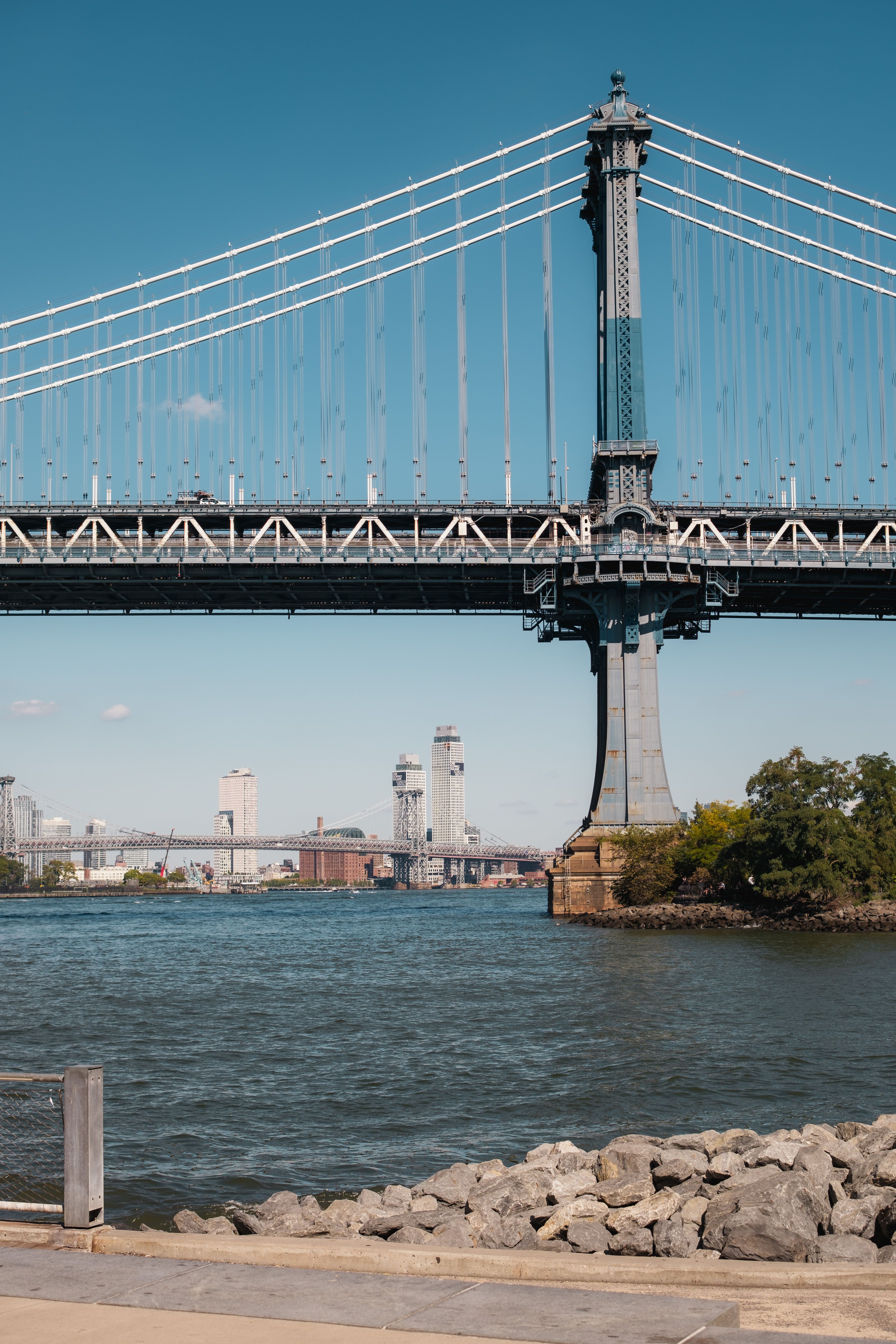 Manhattan Bridge Over East River in NYC · Free Stock Photo