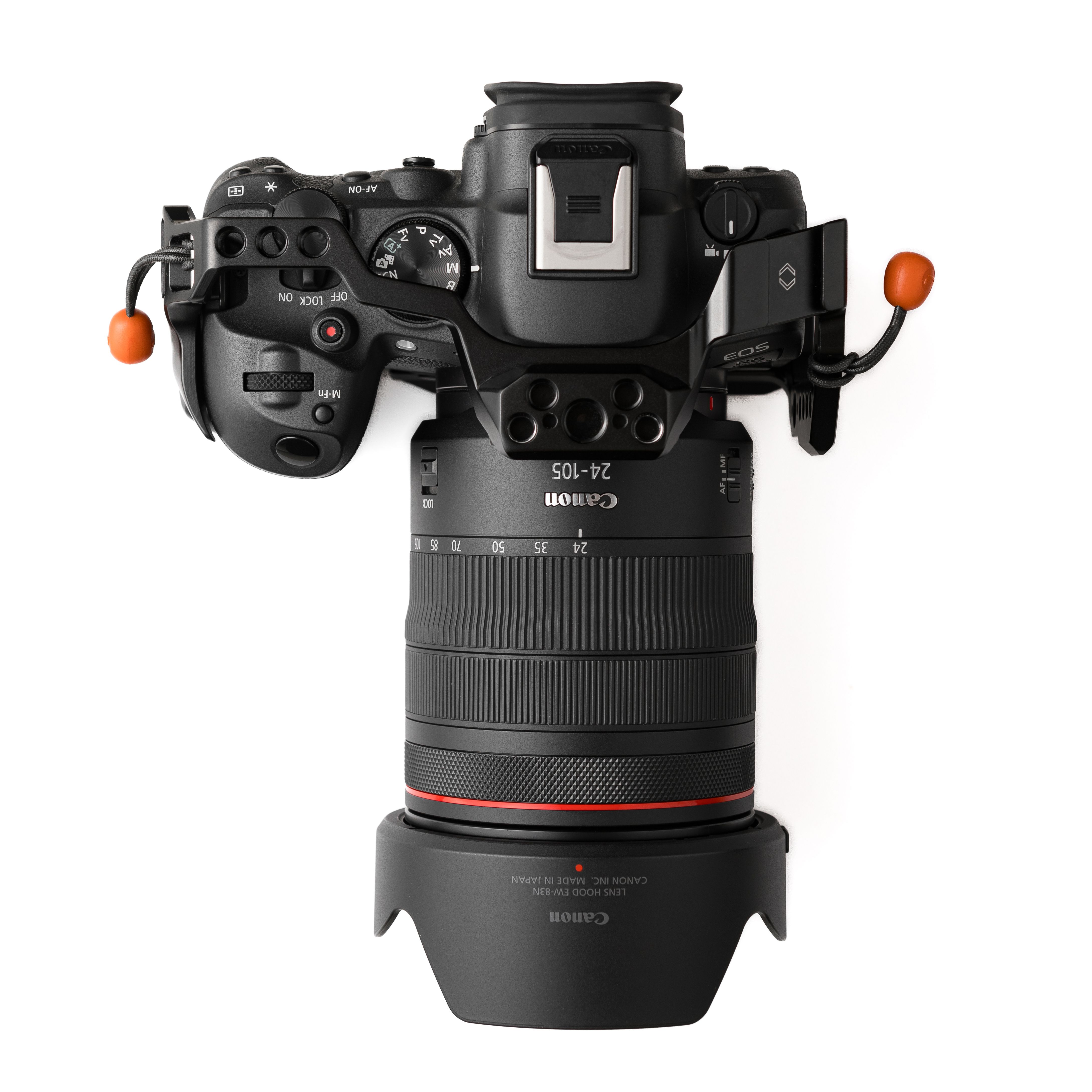 Top View of DSLR Camera with Zoom Lens Attached · Free Stock Photo