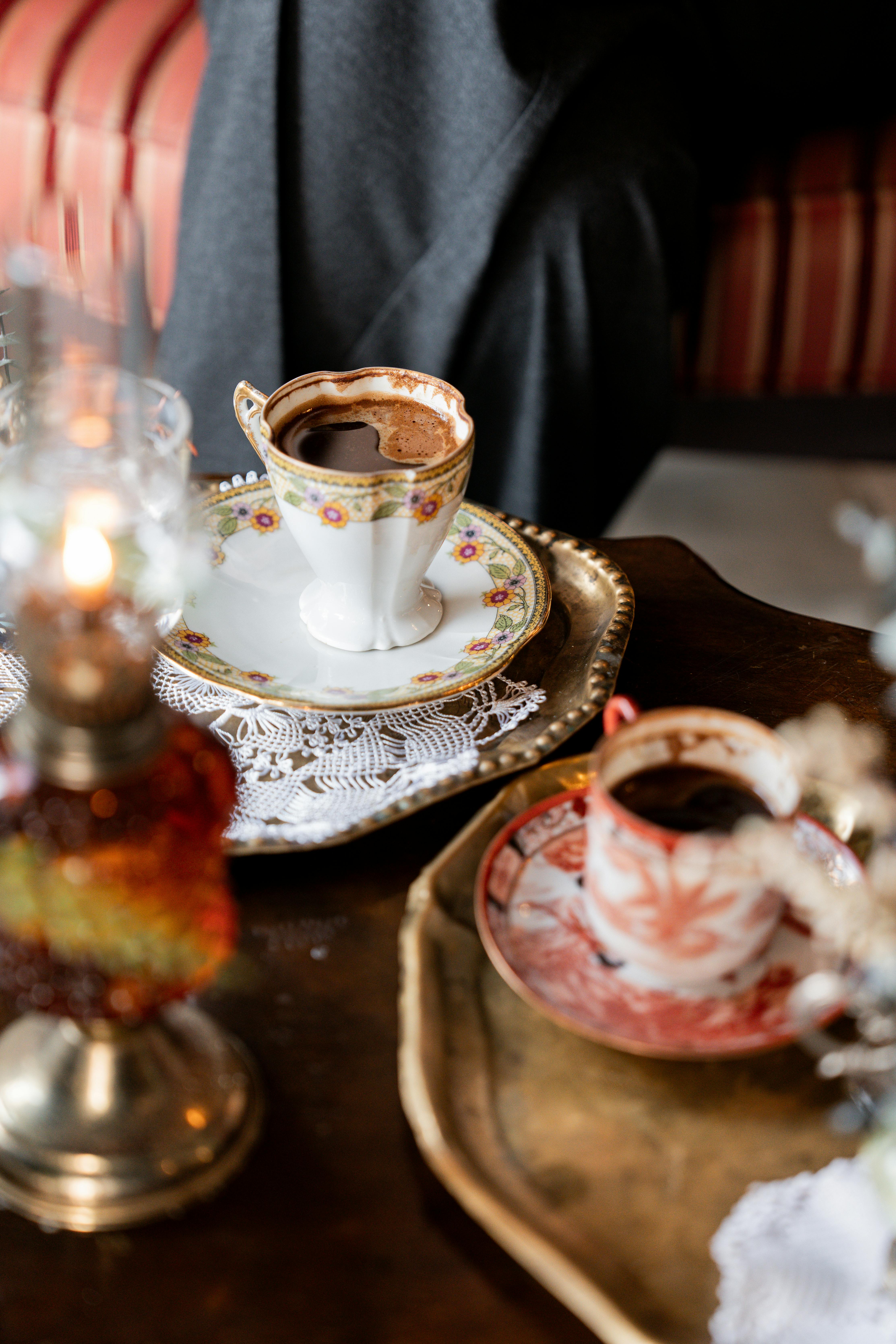 Elegant Turkish Coffee Setup in Istanbul Cafe · Free Stock Photo