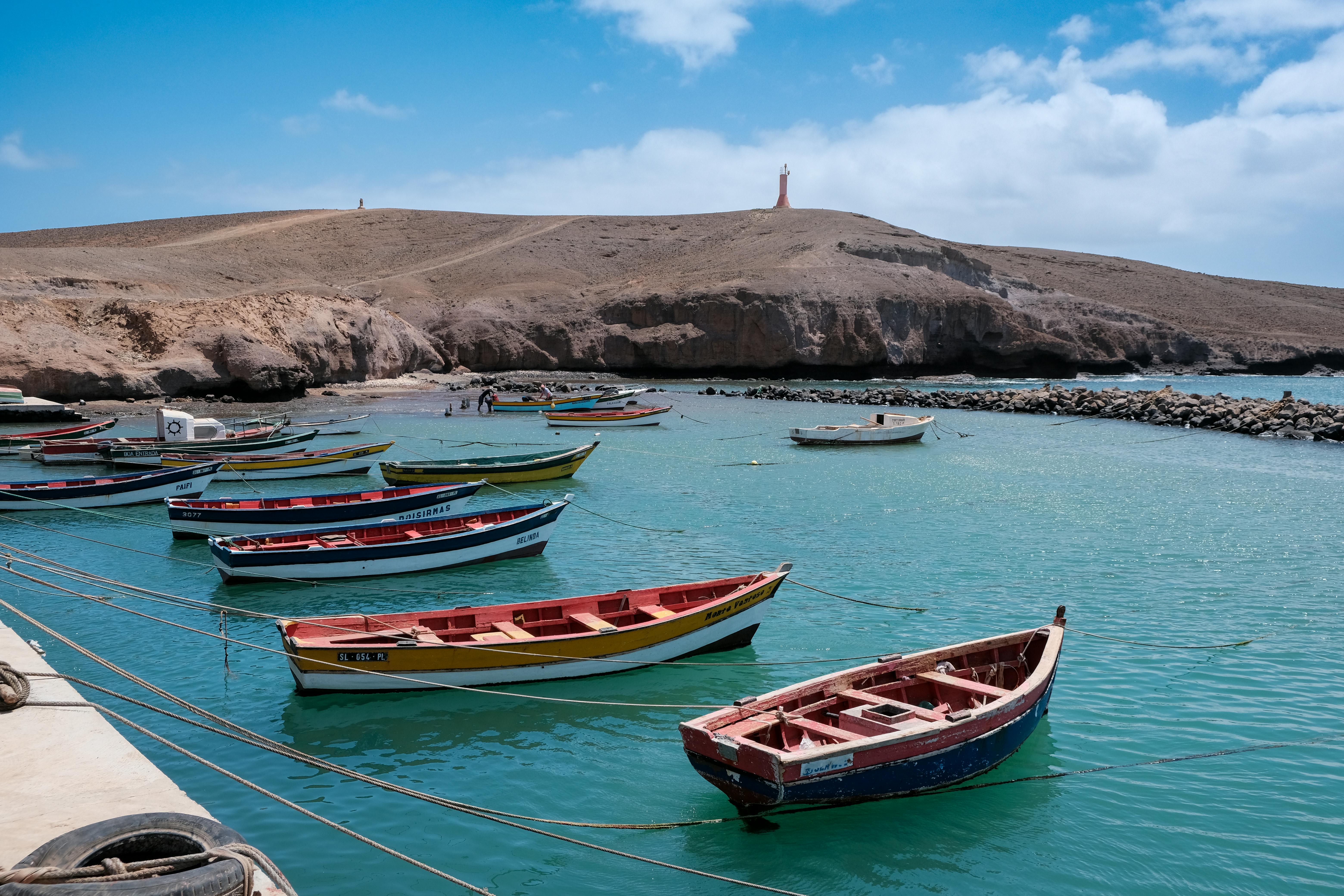 Colorful Fishing Boats in Pedra Lume, Cabo Verde · Free Stock Photo