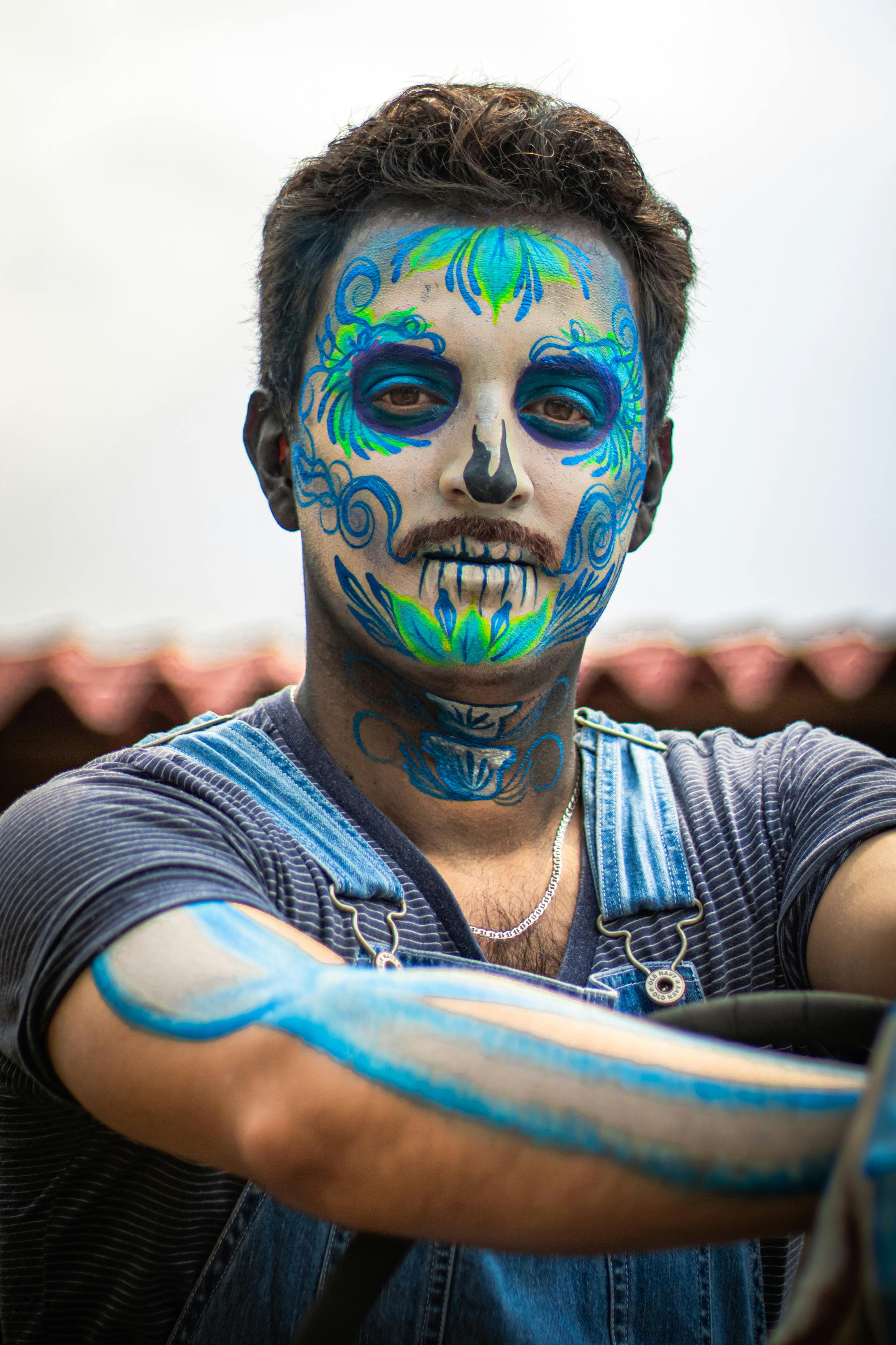 Colorful Día de Muertos Catrin Portrait in Mexico City · Free Stock Photo
