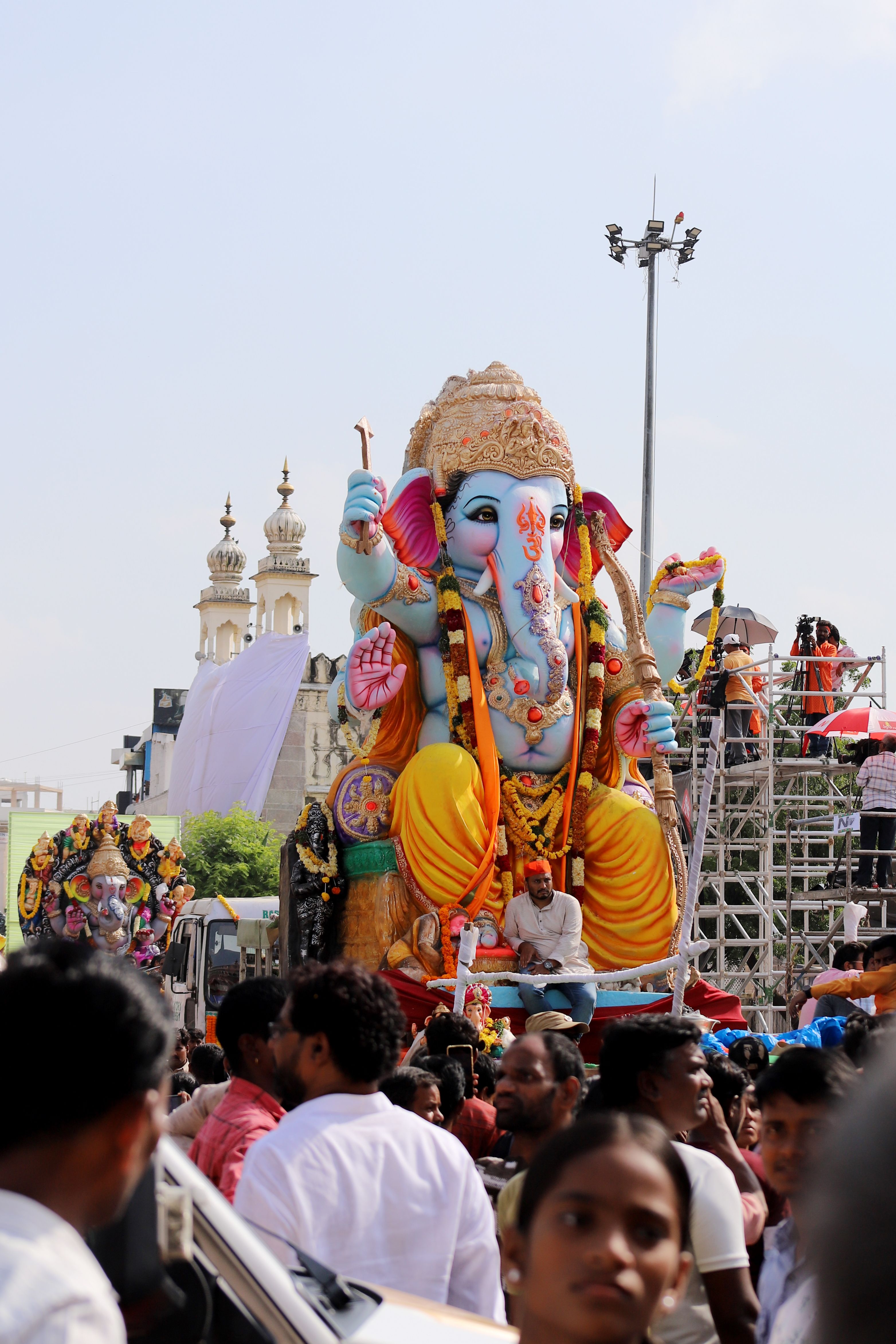 Vibrant Ganesh Chaturthi Festival Procession · Free Stock Photo