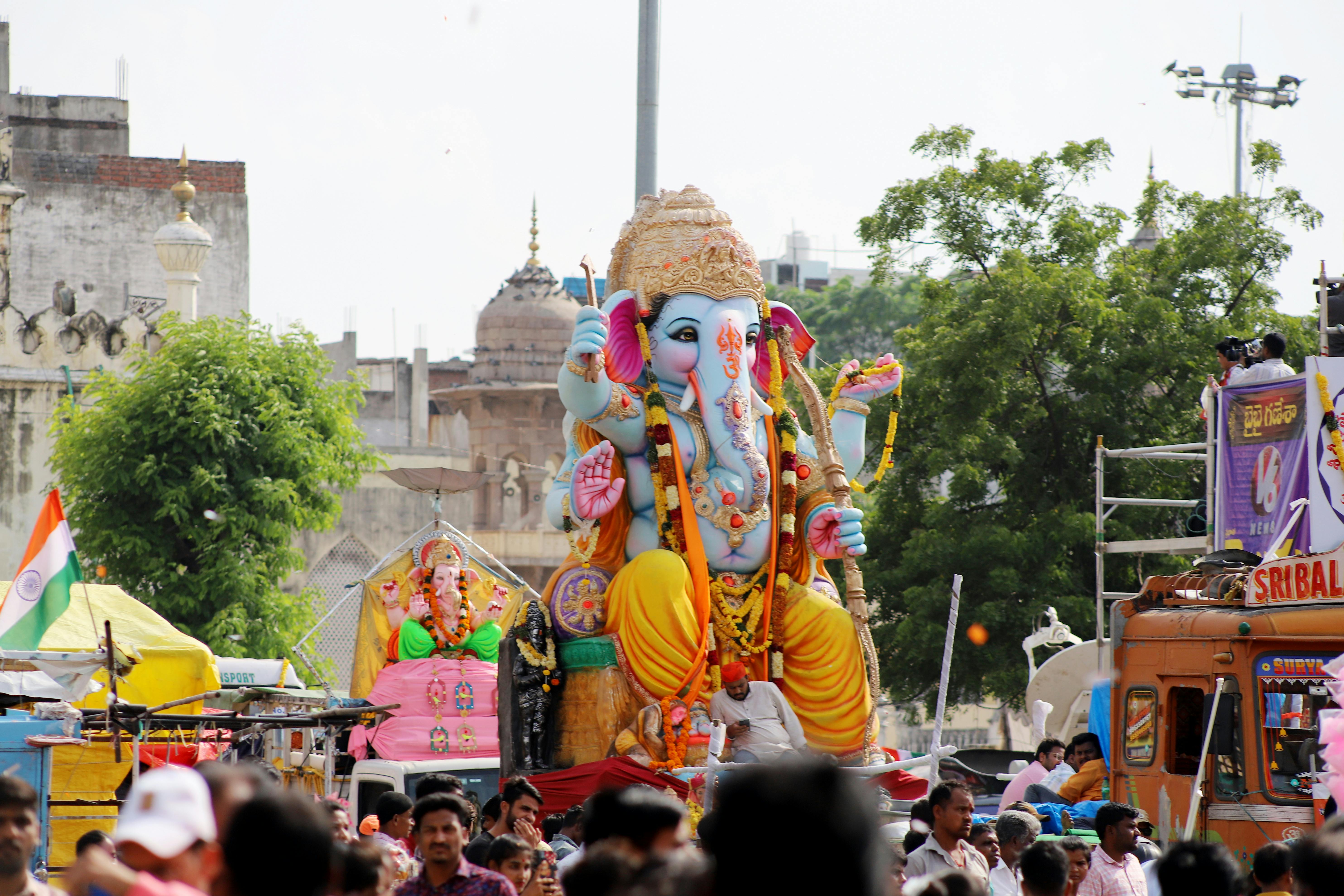 Colorful Ganesh Chaturthi Festival Parade · Free Stock Photo