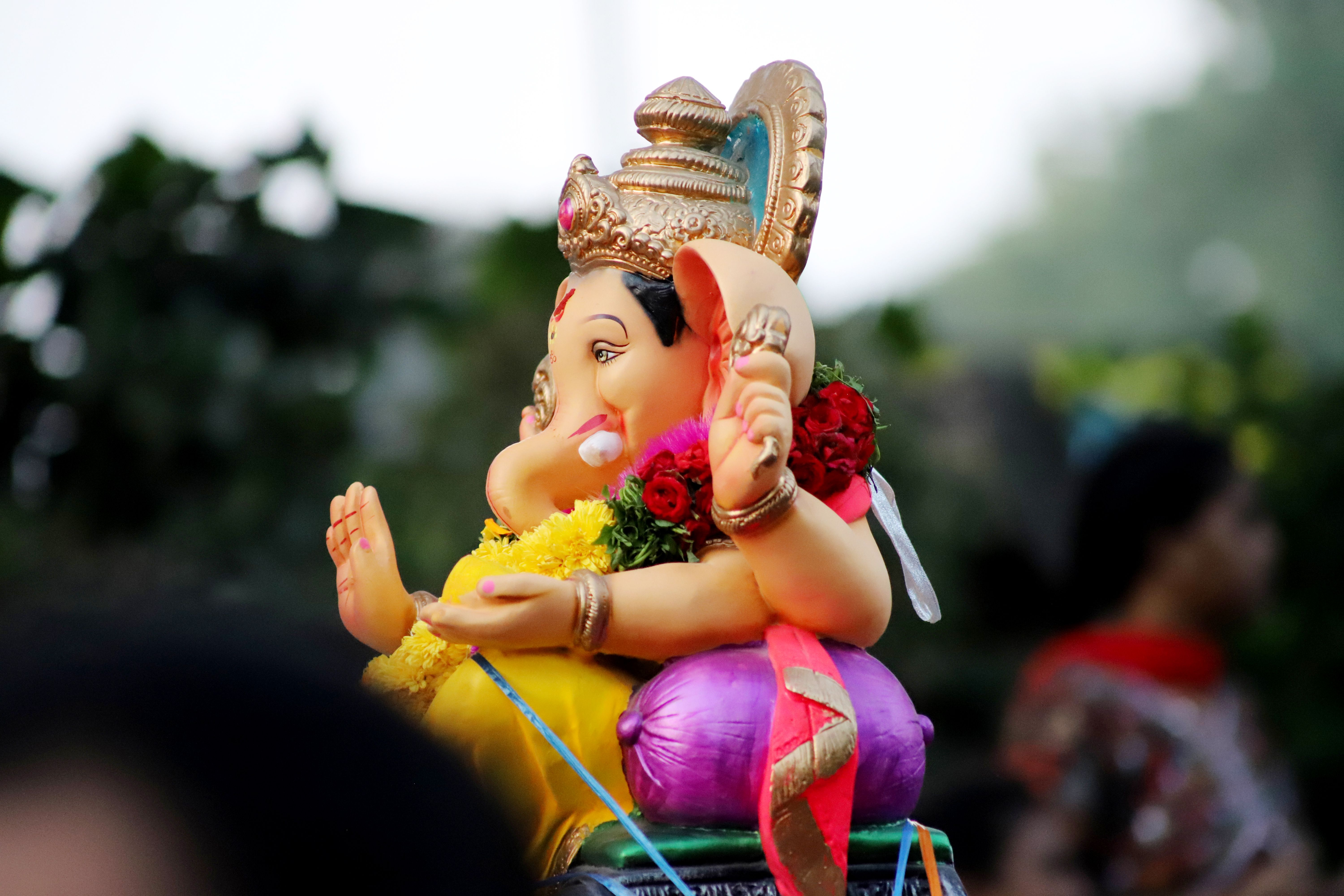 Colorful Ganesh Idol for Ganesh Chaturthi Festival · Free Stock Photo