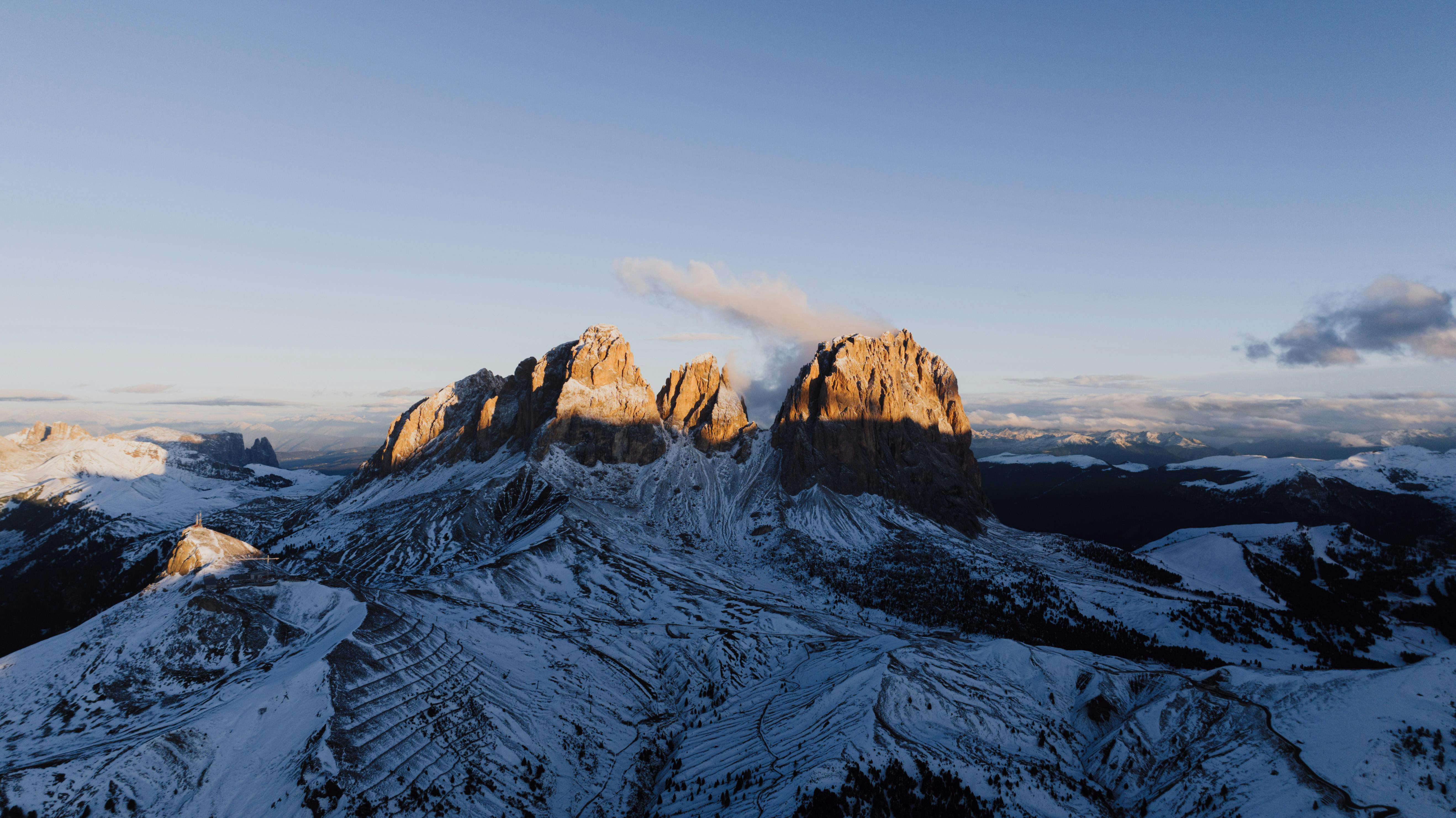 Scenic Winter View of Dolomites at Sunset · Free Stock Photo