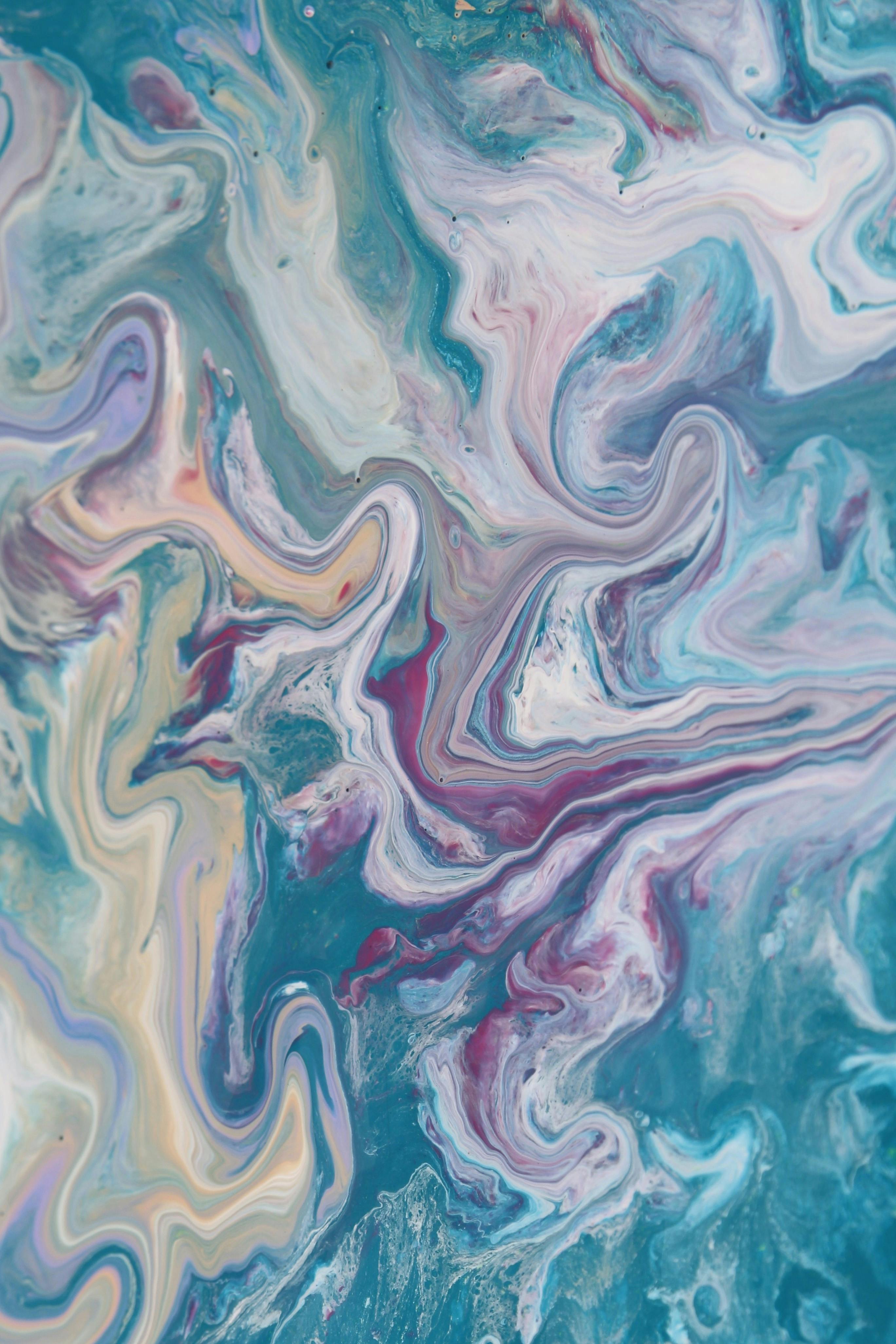 Abstract Fluid Art with Whirling Pastel Colors · Free Stock Photo