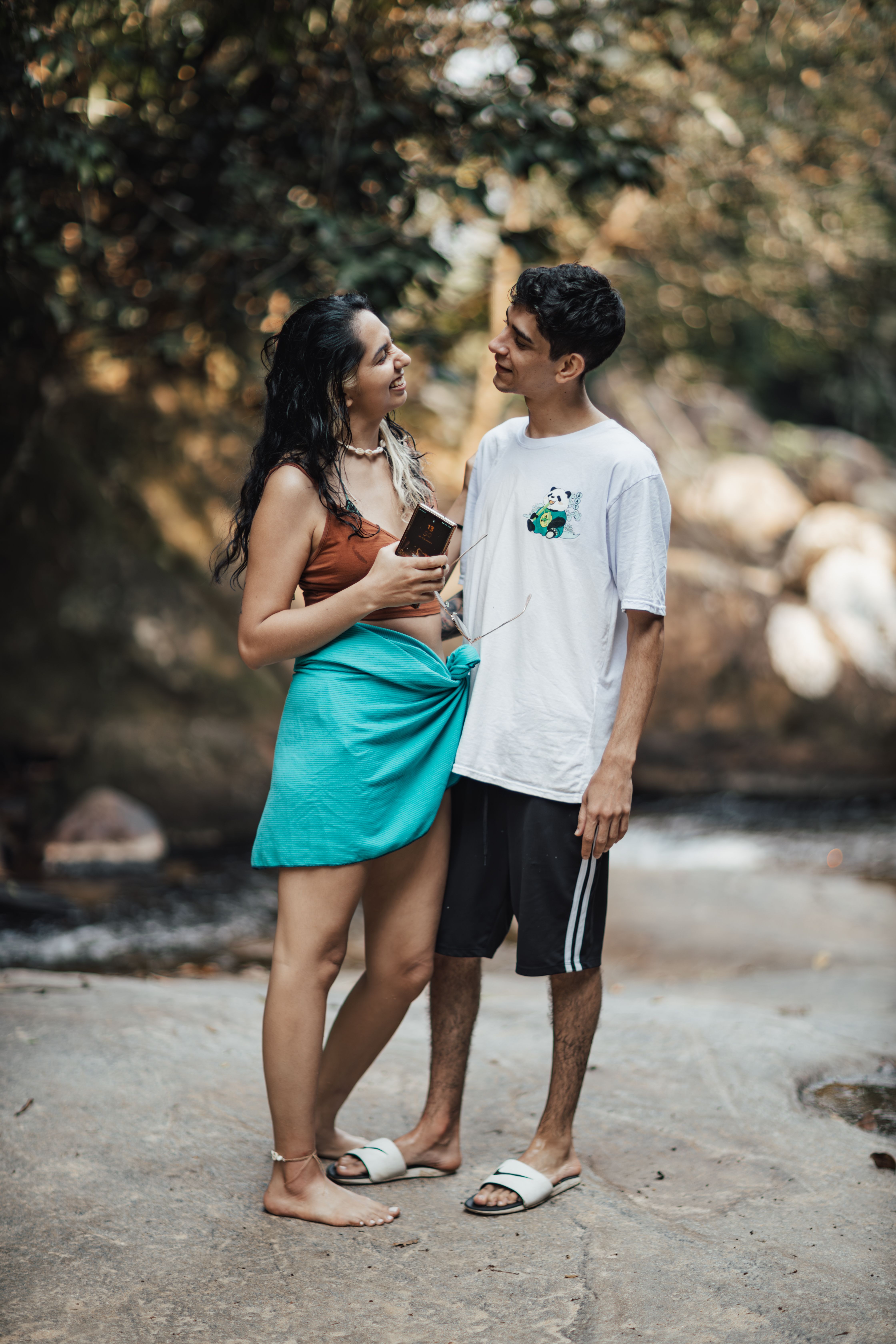 Couple Enjoying Nature Walk Together Outdoors · Free Stock Photo