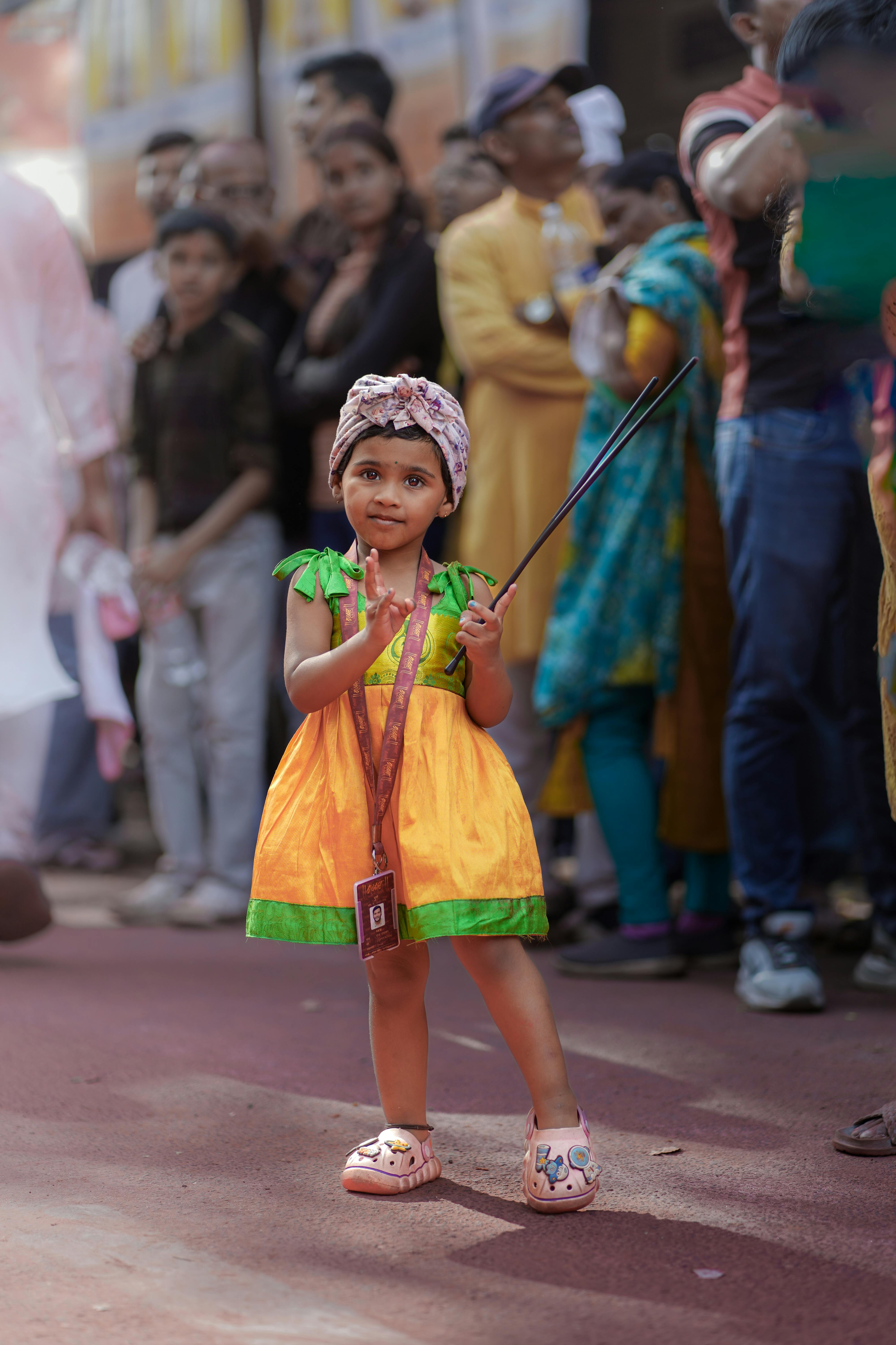 Colorful Child in Festive Street Parade · Free Stock Photo