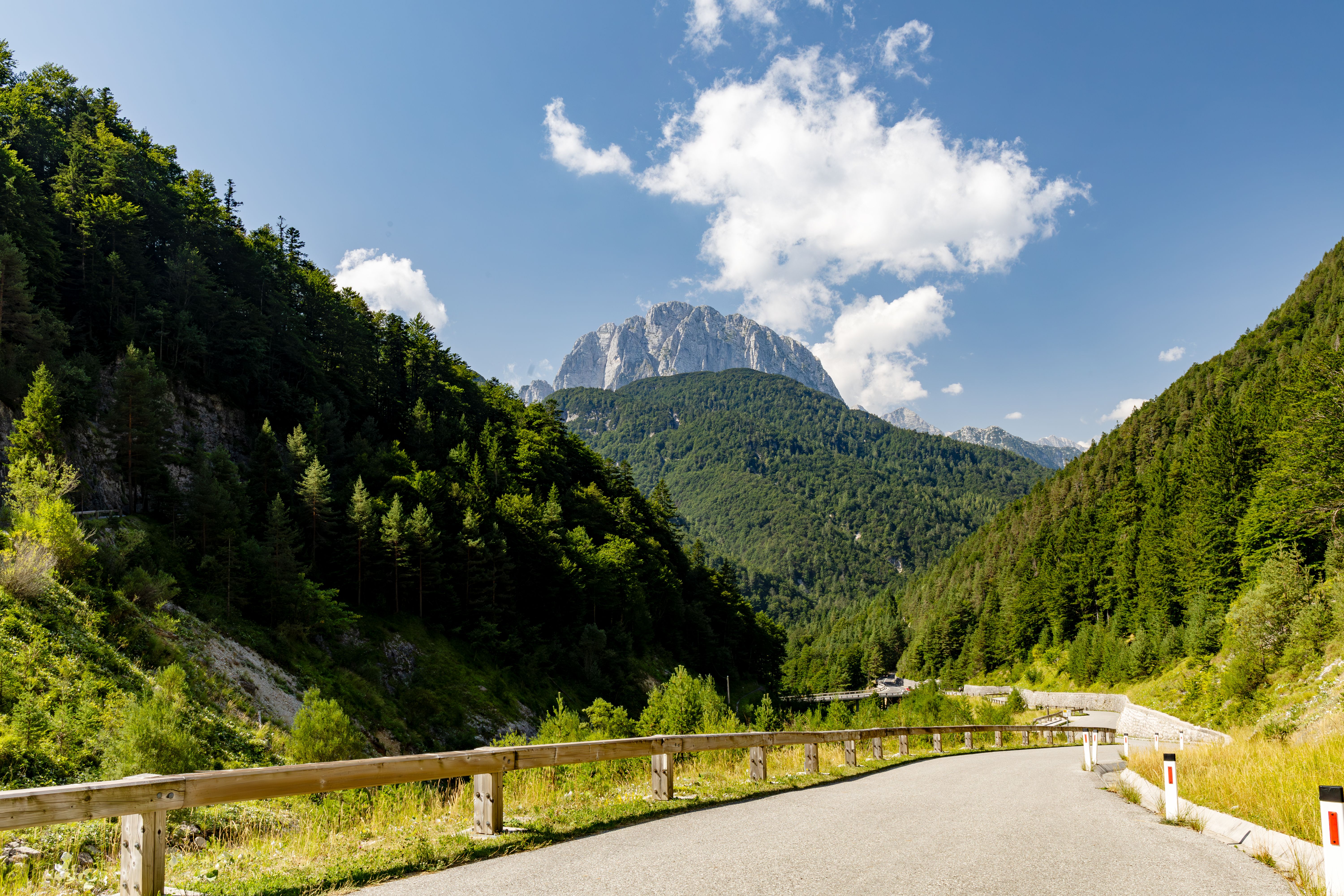 Scenic Road through Julian Alps and Forest Valleys · Free Stock Photo