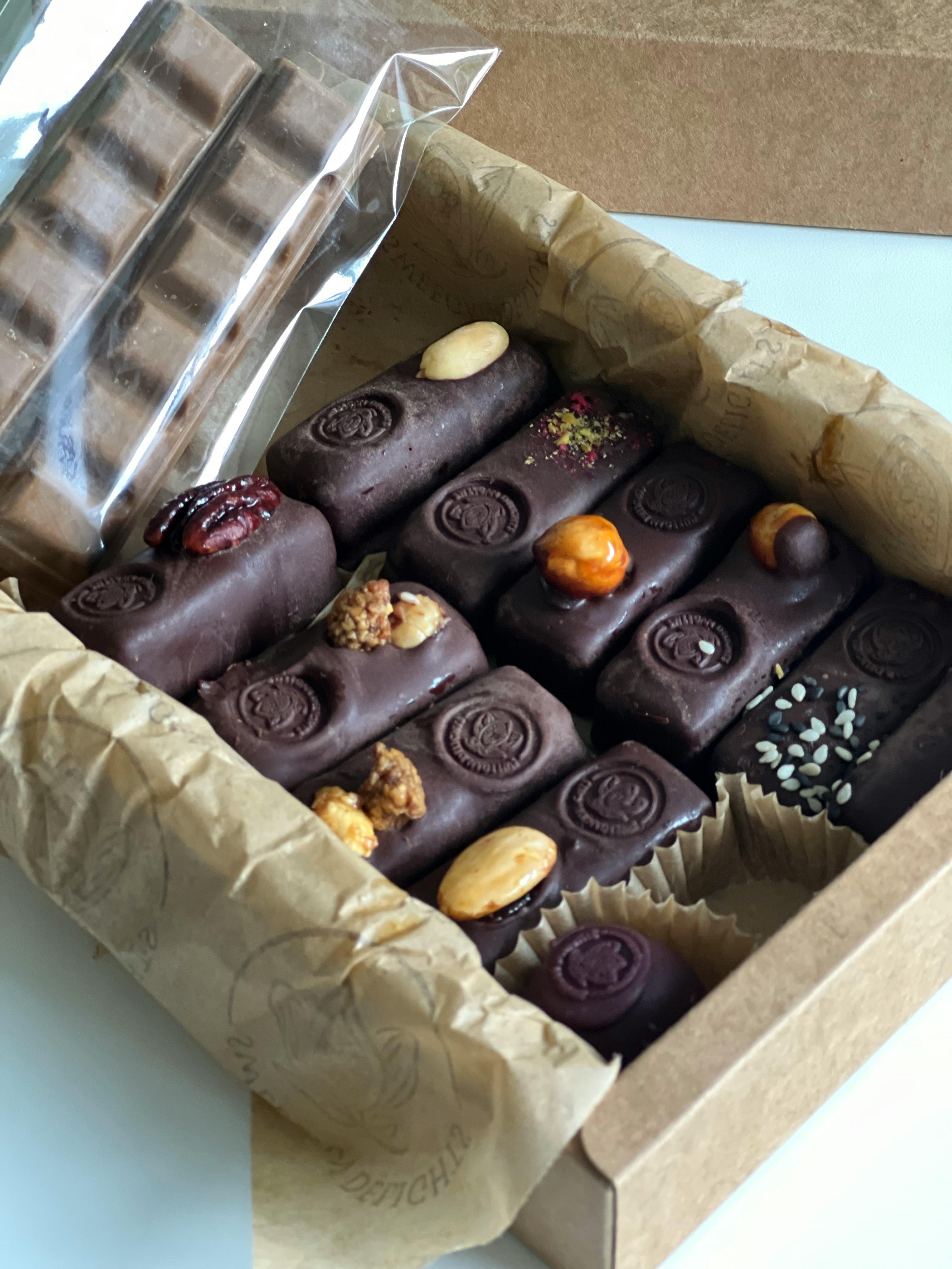 Assorted Gourmet Chocolates in a Box · Free Stock Photo