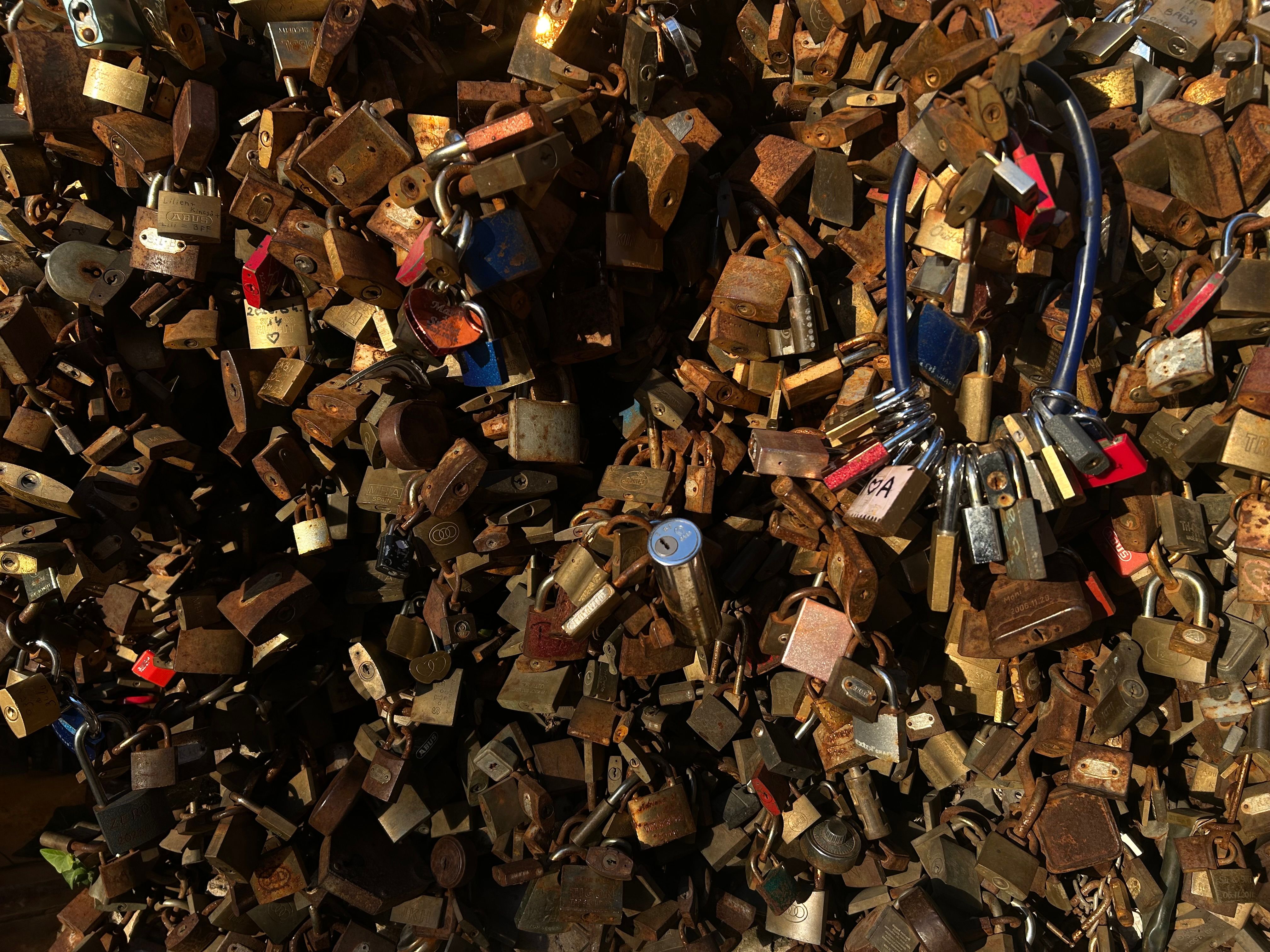 Rusty Padlocks on a Bridge Fence in Pecs · Free Stock Photo