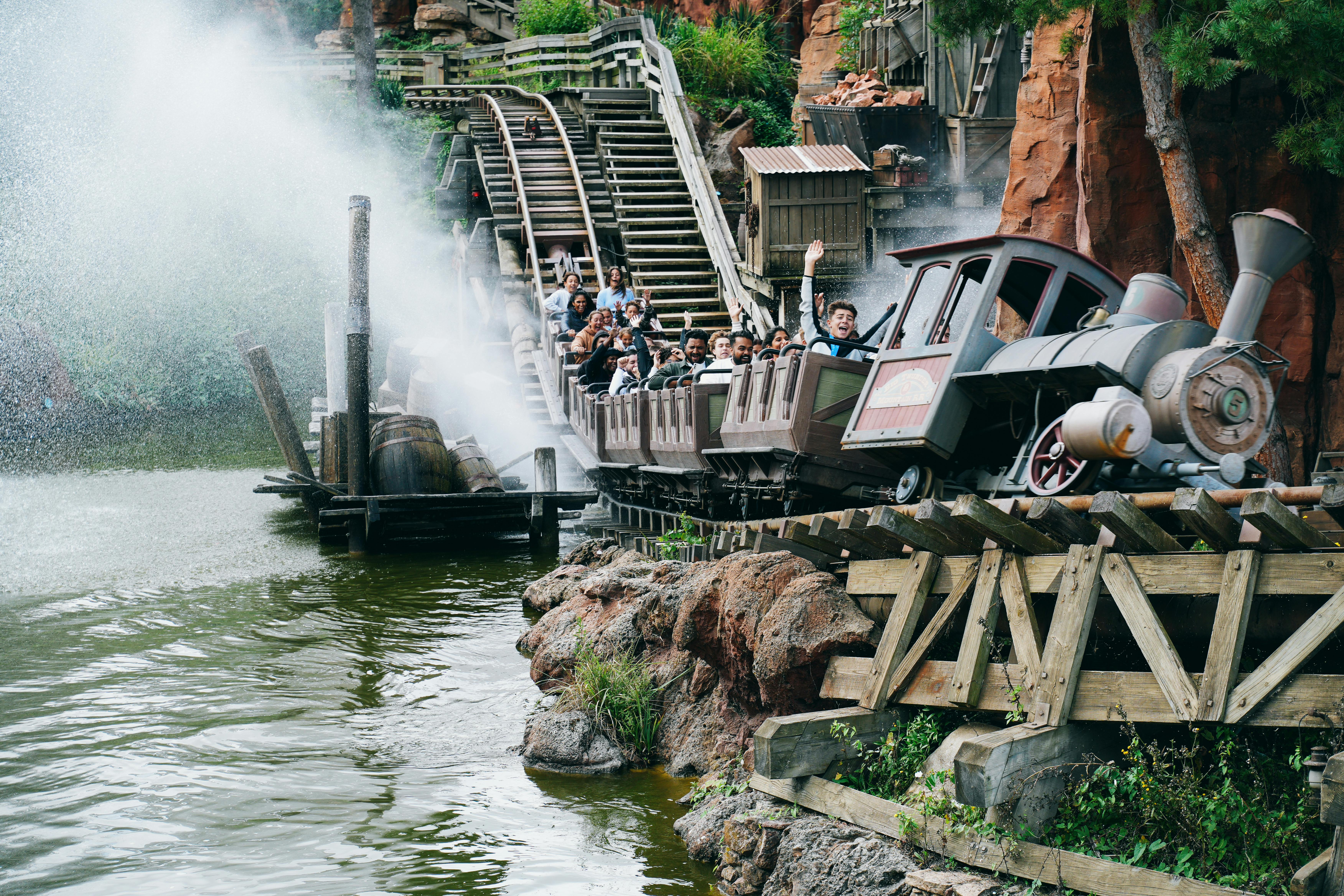 Exciting Roller Coaster Ride at Disneyland Paris · Free Stock Photo