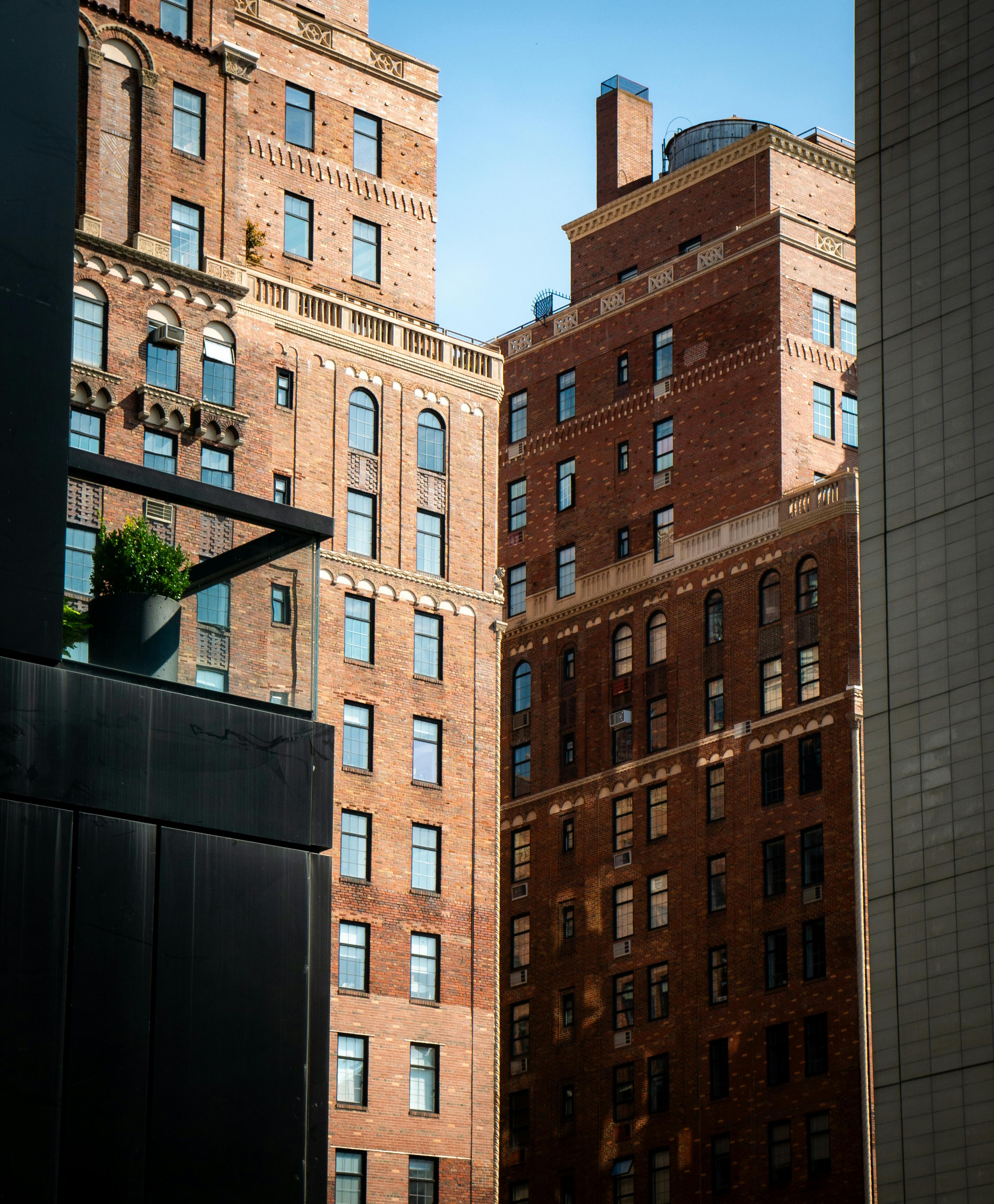 Urban Architecture with Brick Facade Buildings · Free Stock Photo