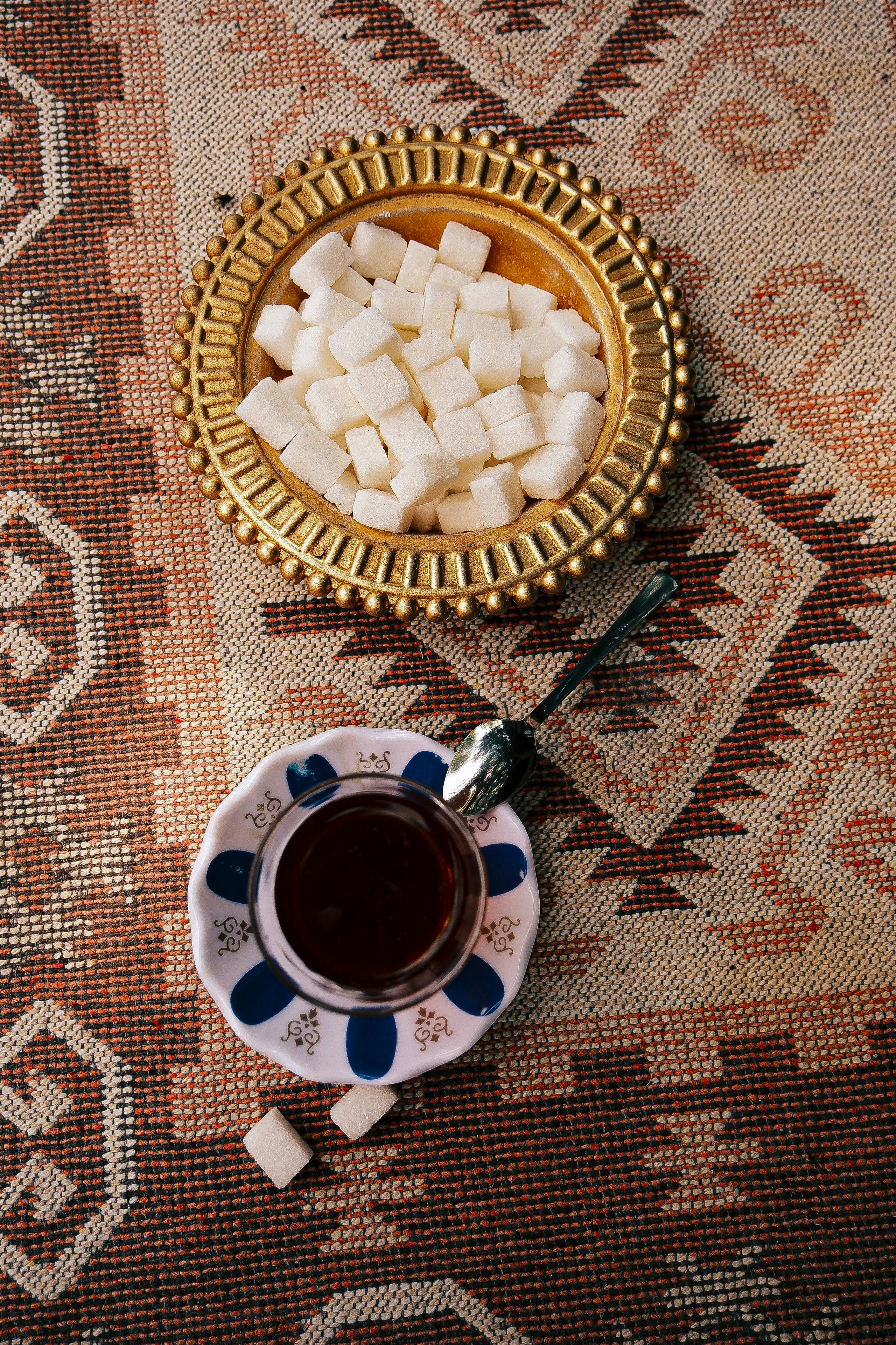 Traditional Turkish Tea with Sugar Cubes · Free Stock Photo