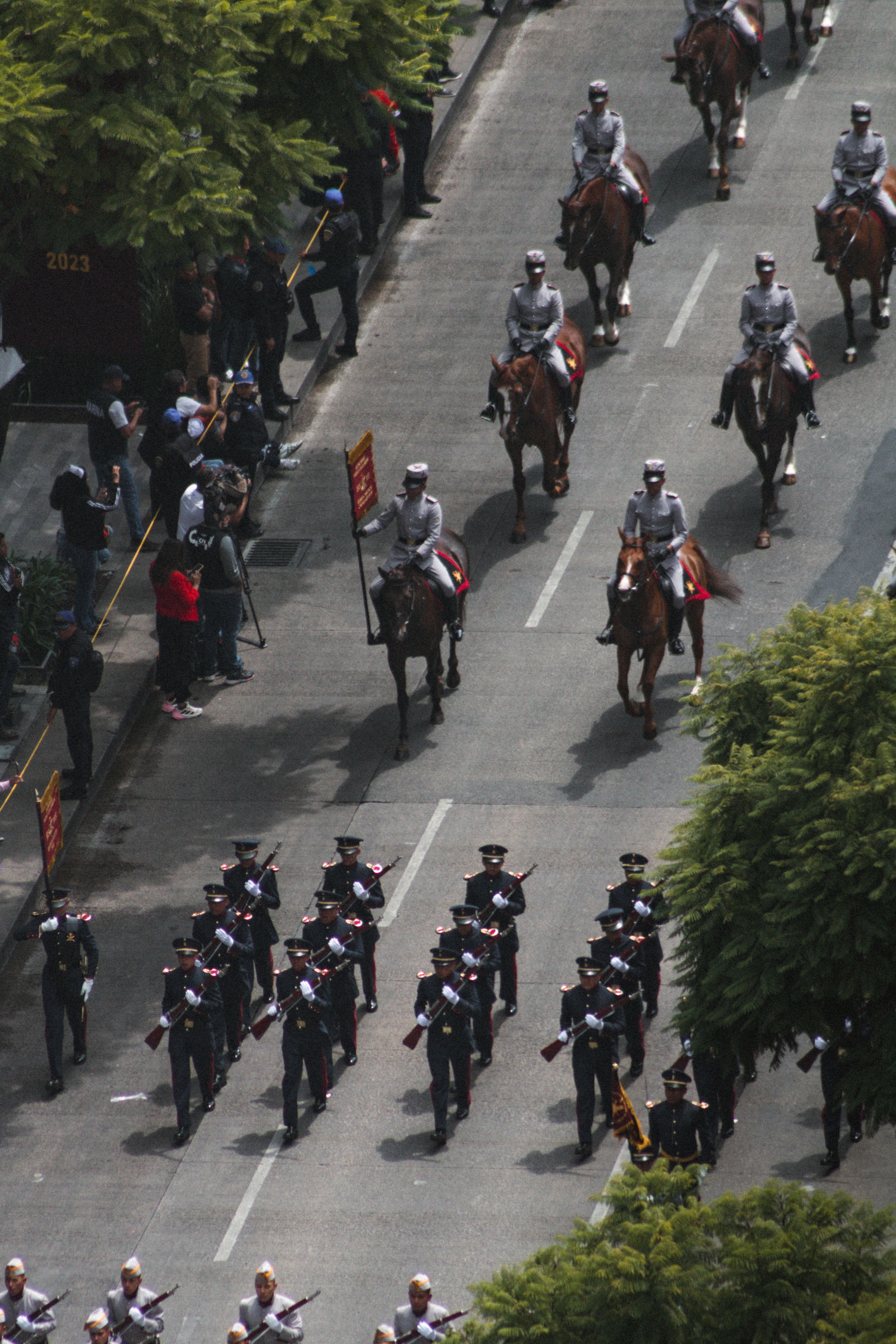Aerial View of Military Parade in Mexico City · Free Stock Photo