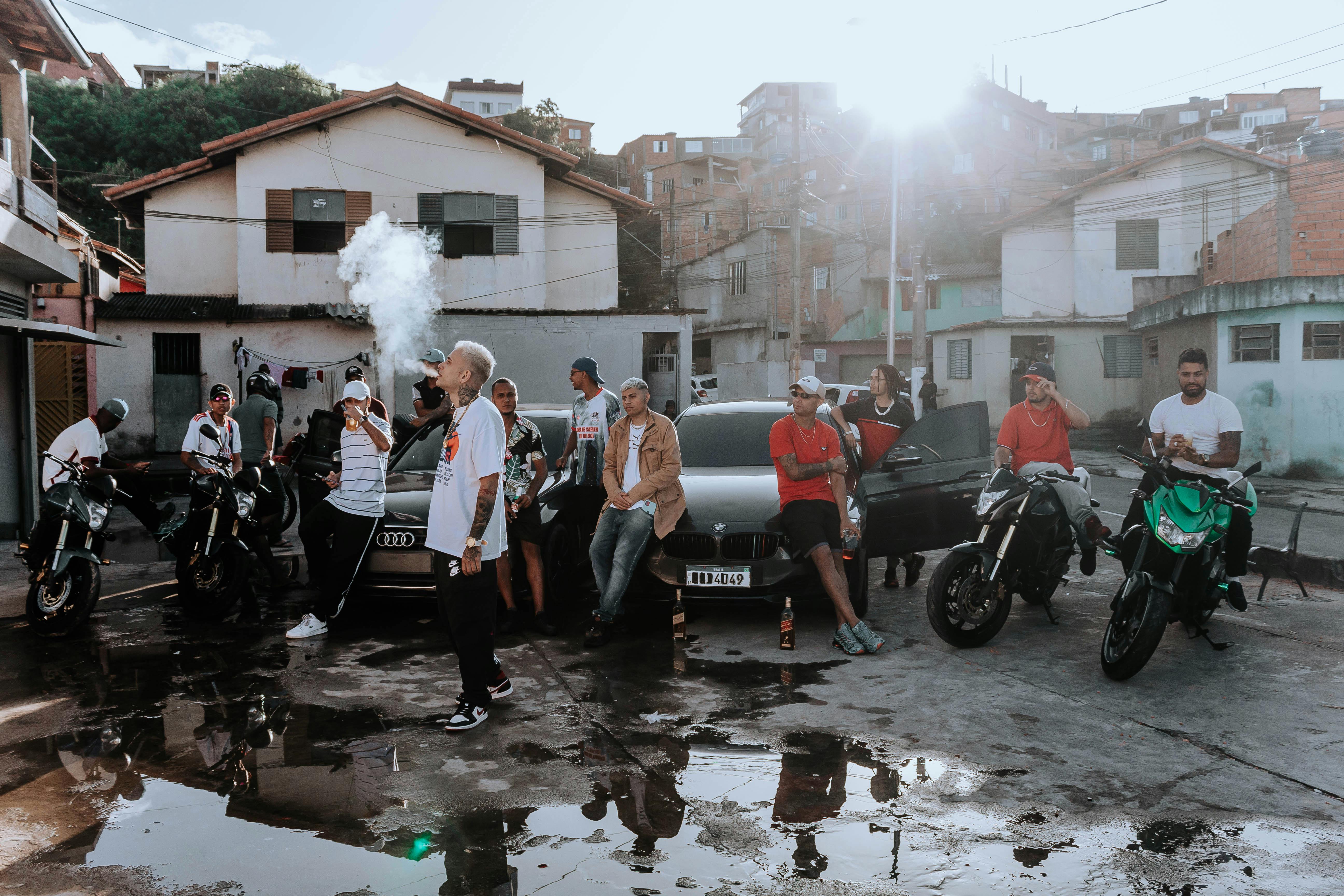 Urban Street Gathering in Brazilian Favela · Free Stock Photo