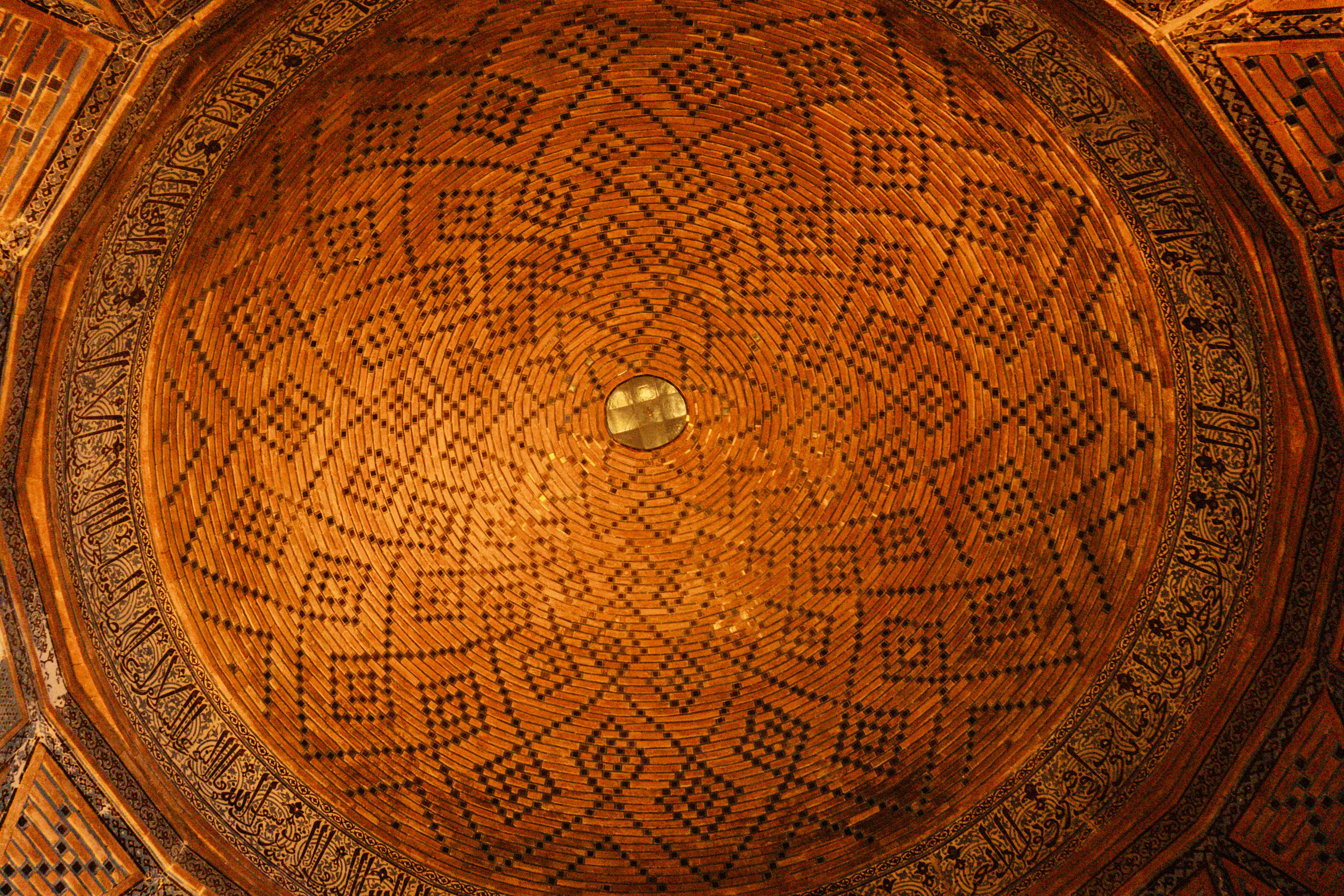 Intricate Geometric Patterns on Historical Dome Ceiling · Free Stock Photo